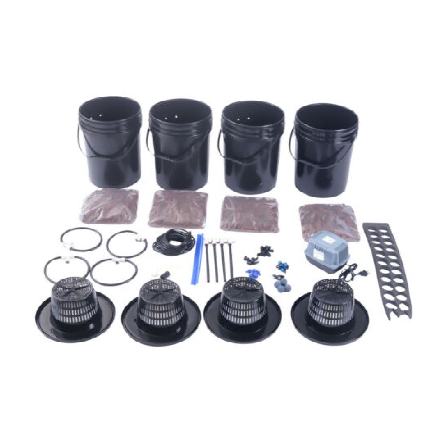‎Studyli 4 Bucket 5 Gal DWC Hydroponic Grow System With Top Drip Kit ...