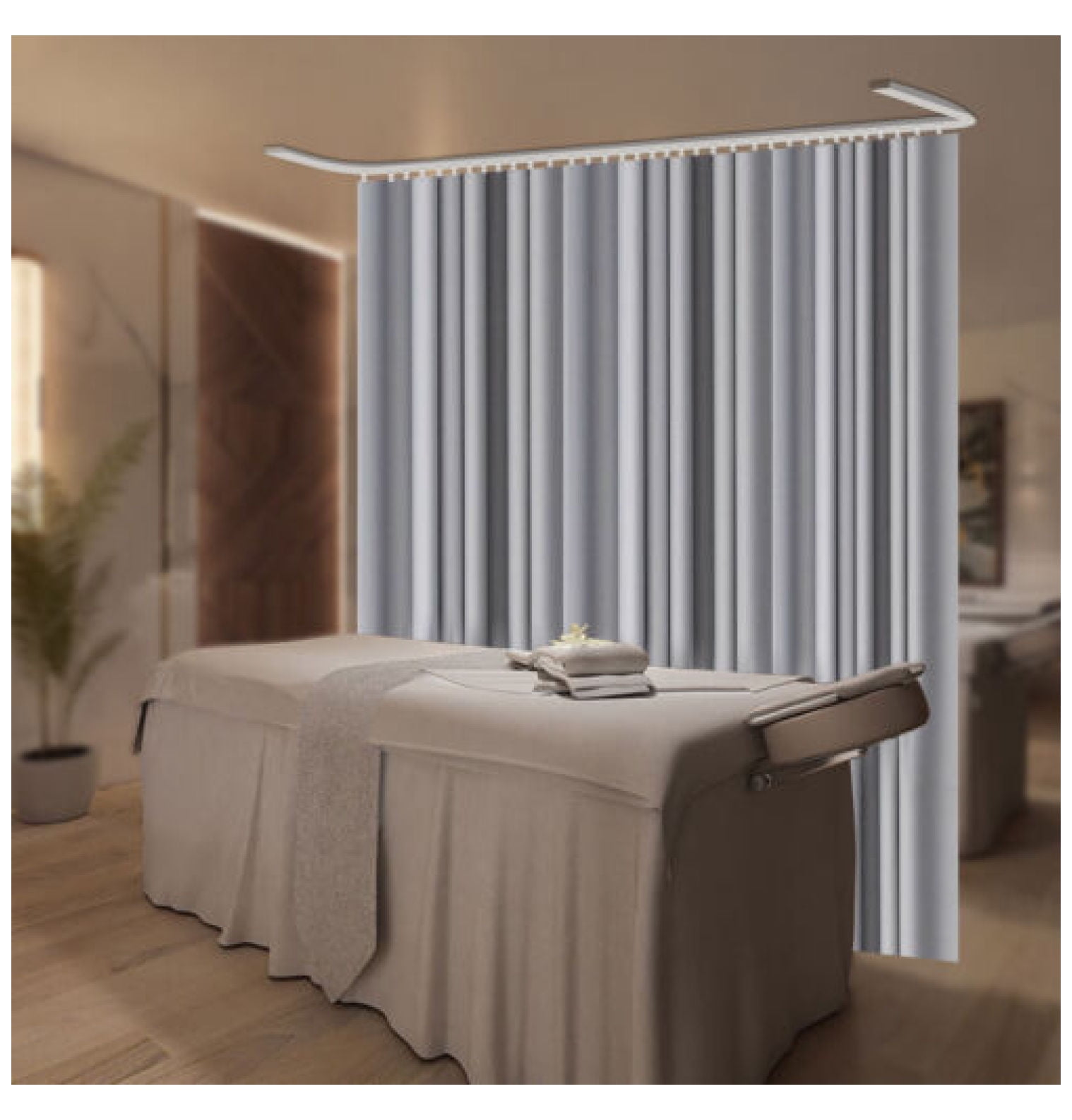 ‎Studyli 6-9ft Ceiling Curtain Track Set Bendable for Bath Shower Room ...