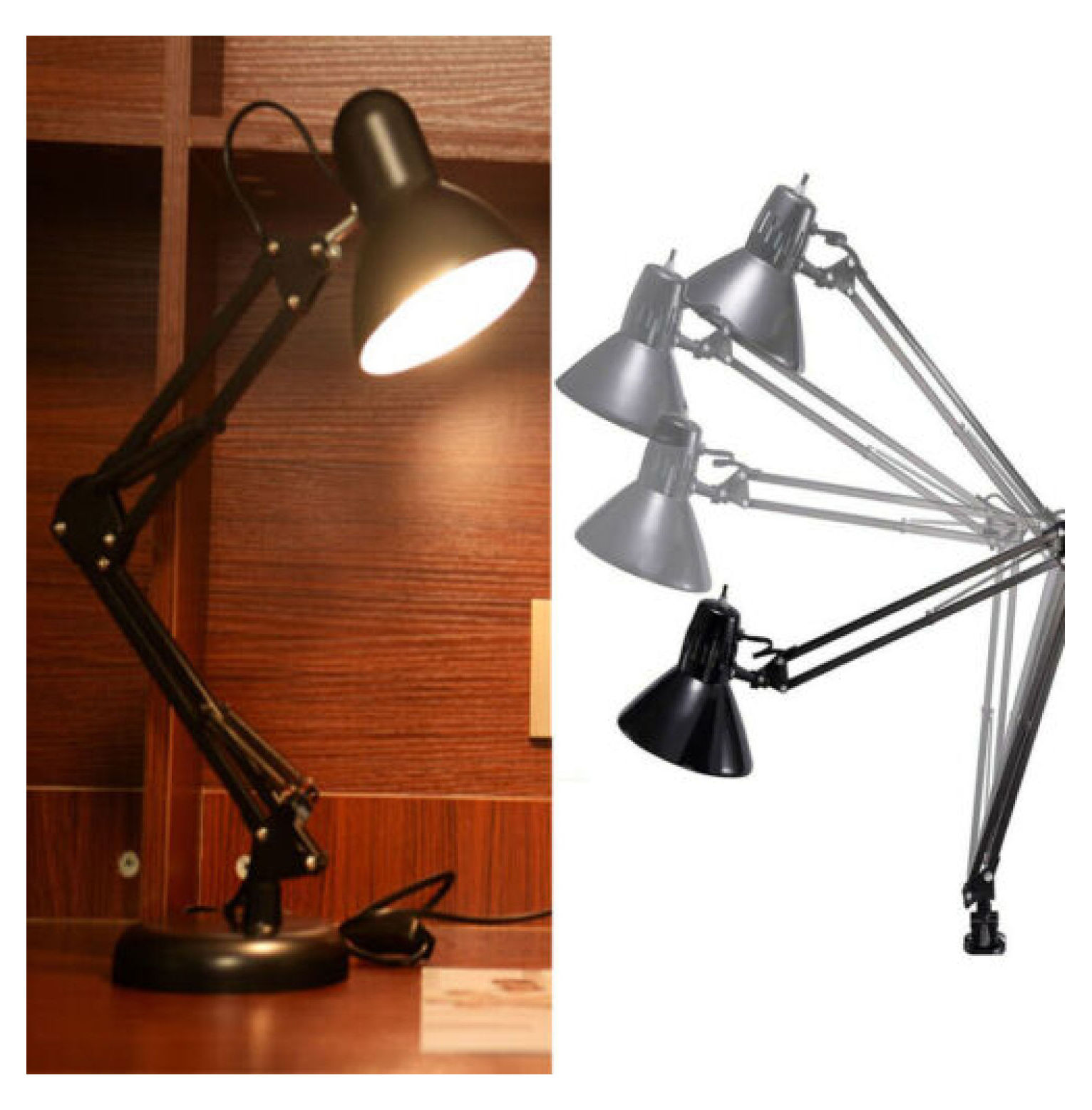 ‎Studyli Architect US Plug Flexible Swing Arm Clamp Mount Lamp Office ...