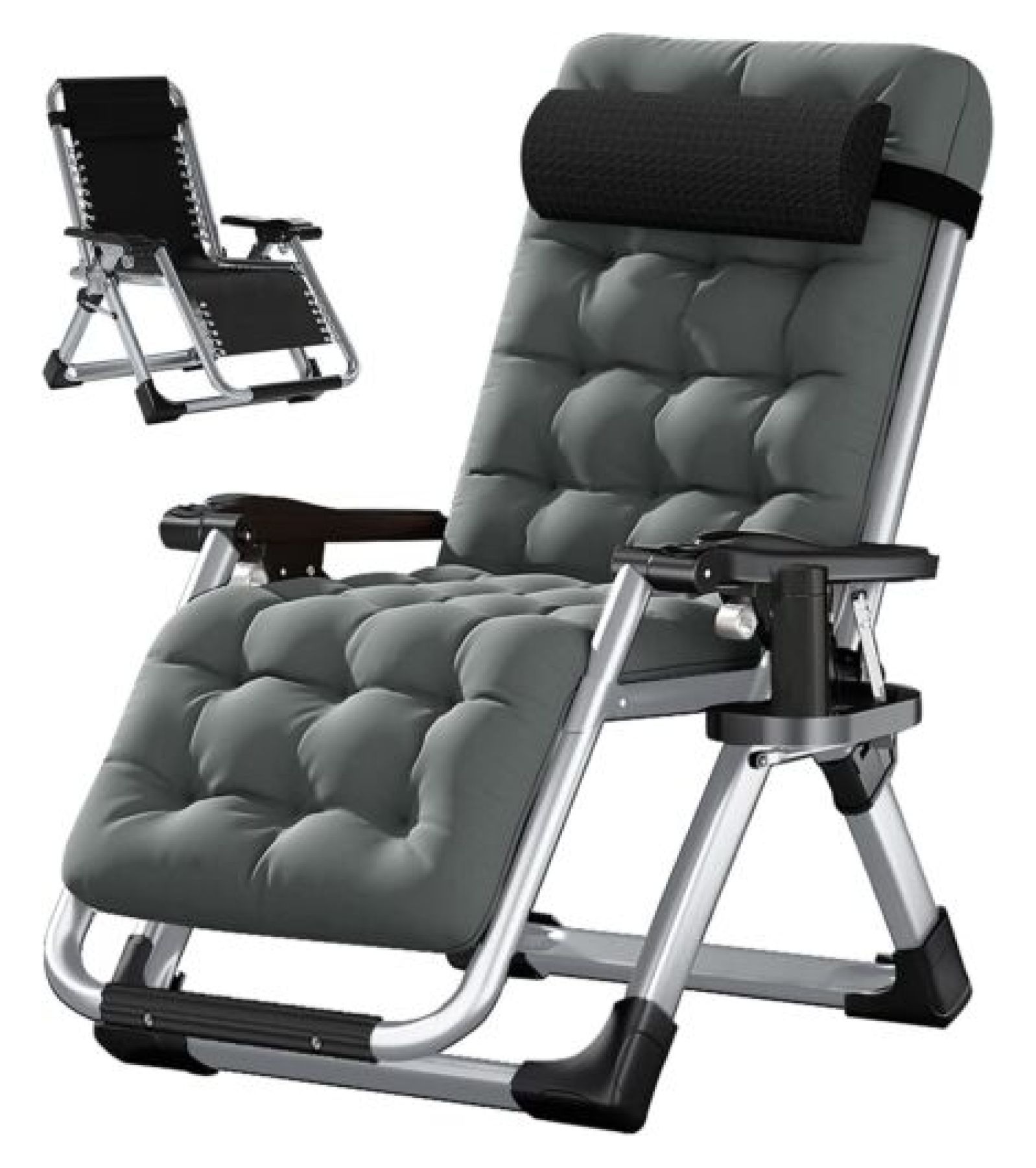 ‎Studyli Chair Patio Lounge Chairs With Cushion Pillow Cup Tray ...