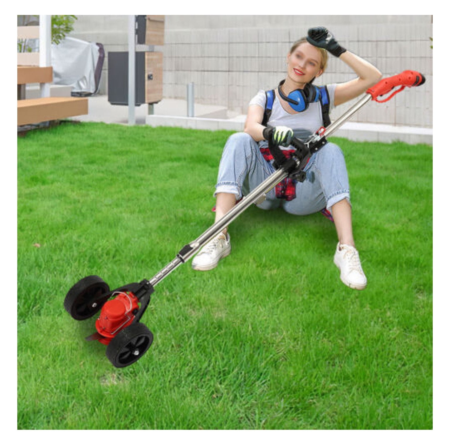 ‎Studyli Cordless Grass Trimmer/Edger Battery Powered Grass Trimmer ...