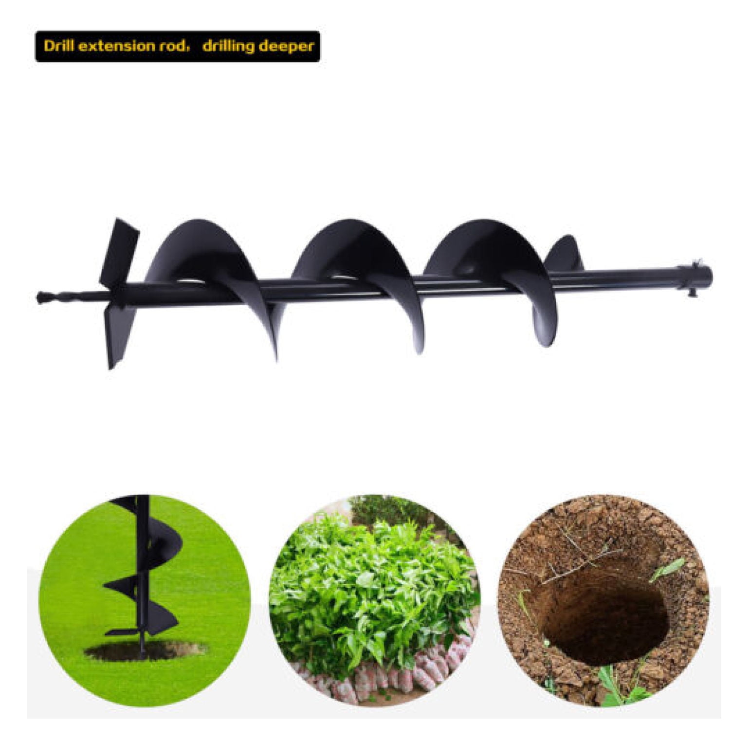 ‎Studyli Earth Auger 4in Dril Bit Earth Digger Planting Drill with ...