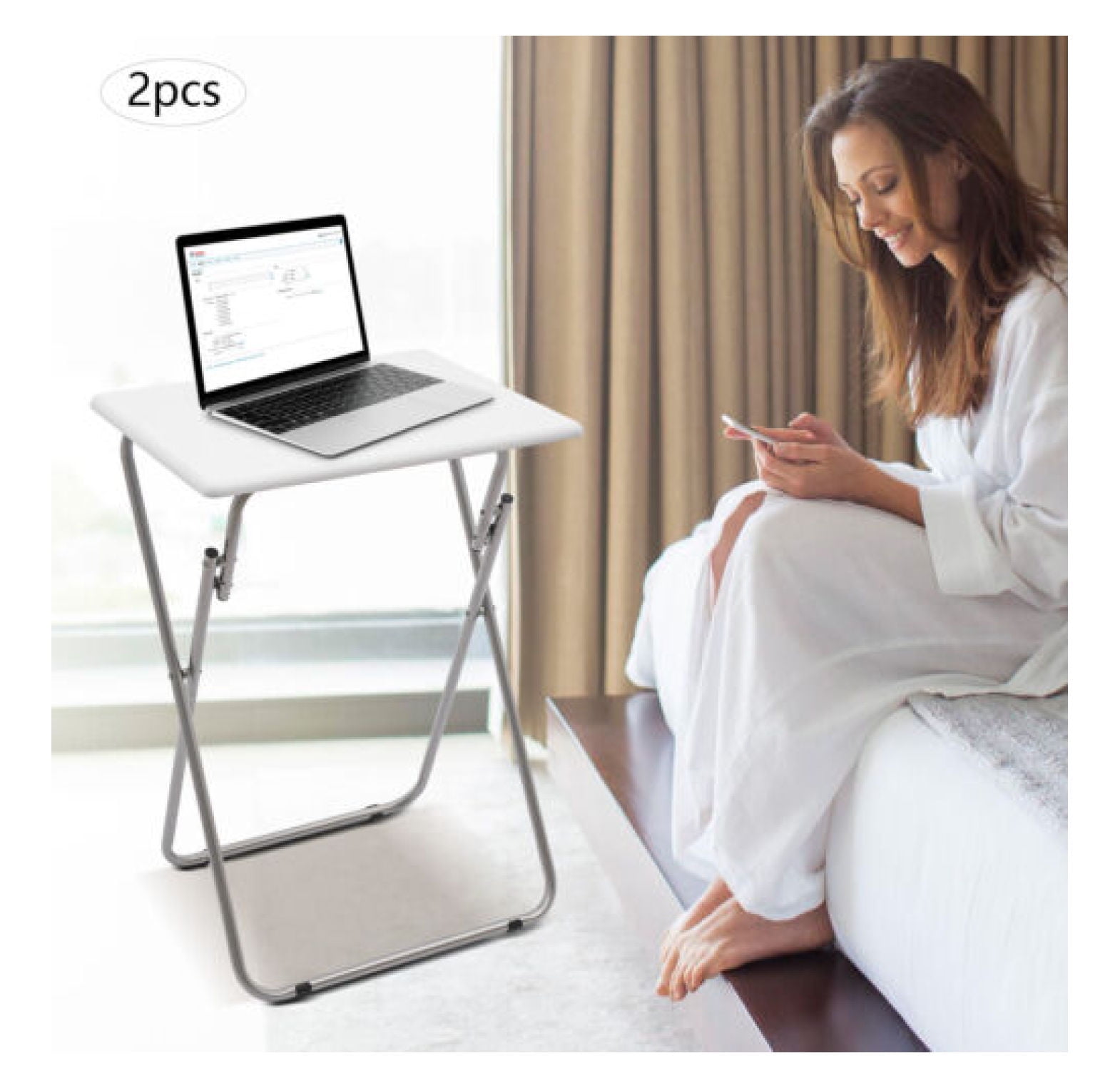 ‎Studyli Folding TV Tray Table TV Dinner Table Tray Table *38*66cm 25kg ...