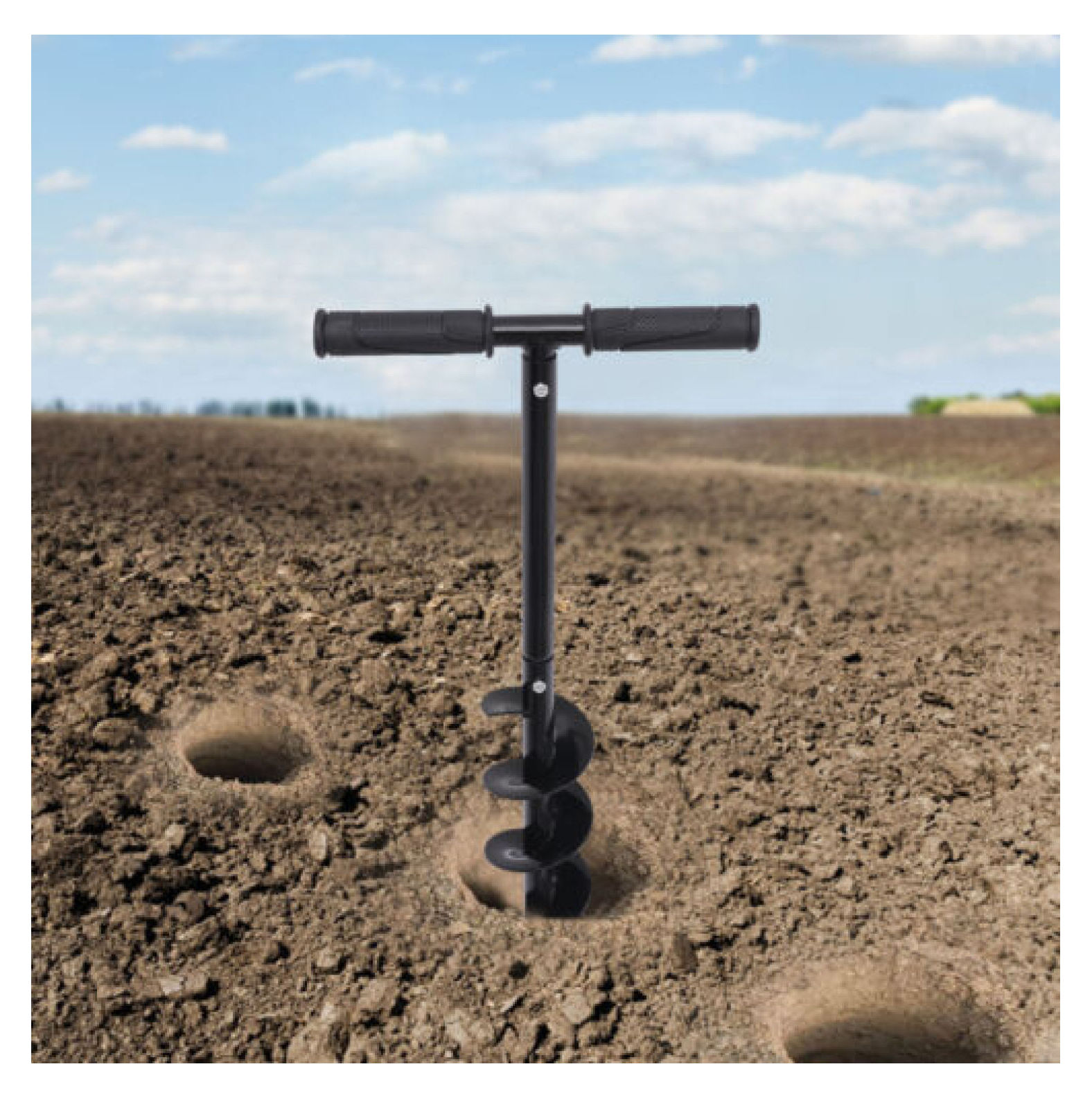 ‎Studyli Hand Post Hole Digger T-shaped Earth Garden Auger Drill with ...