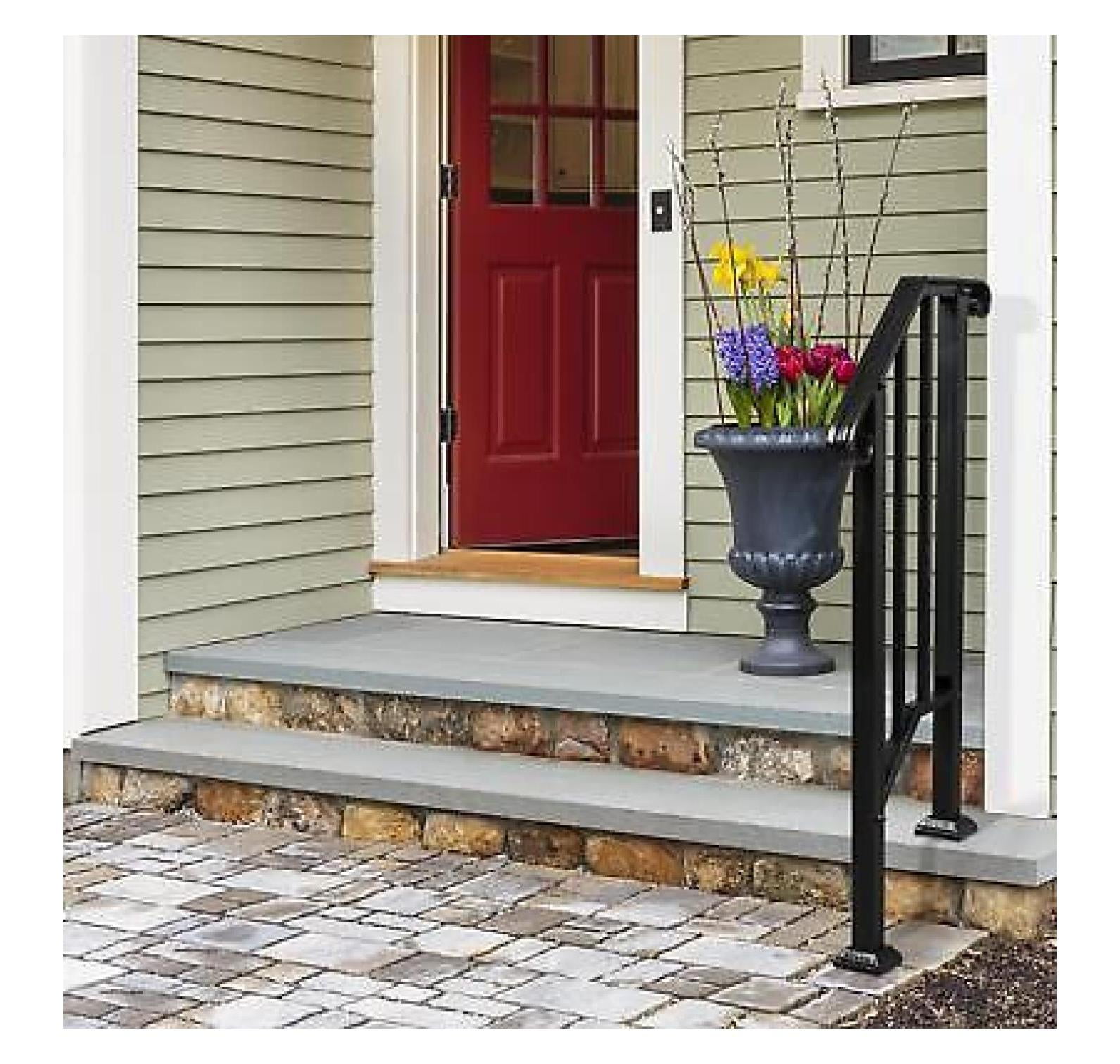 ‎Studyli Iron Handrail Picket RAILING Rail Fits 1 or 2 Step Paver for ...