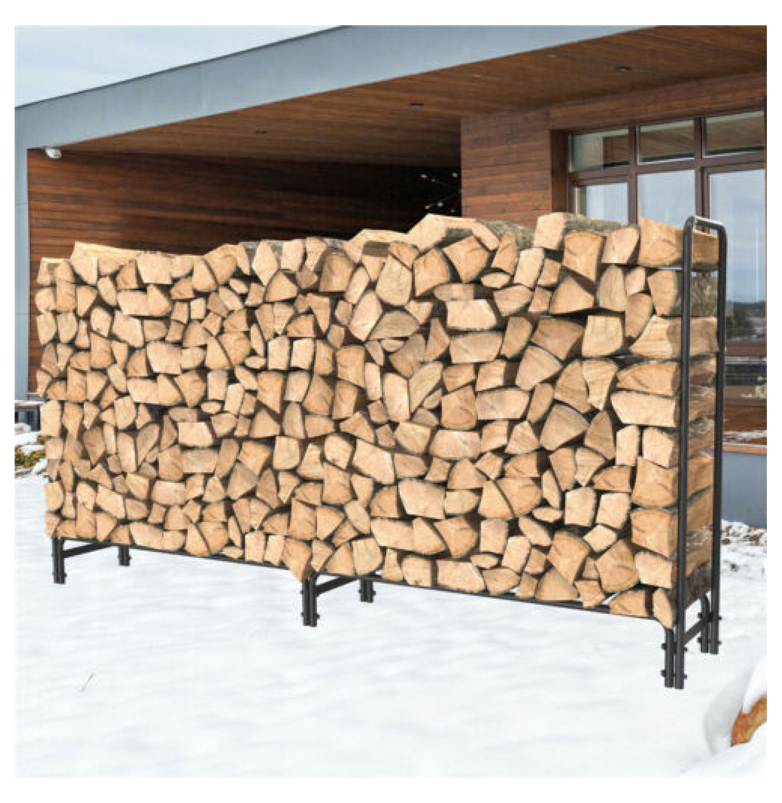 ‎Studyli Large Thick Outdoor Firewood Racks Steel Wood Indoor Storage ...