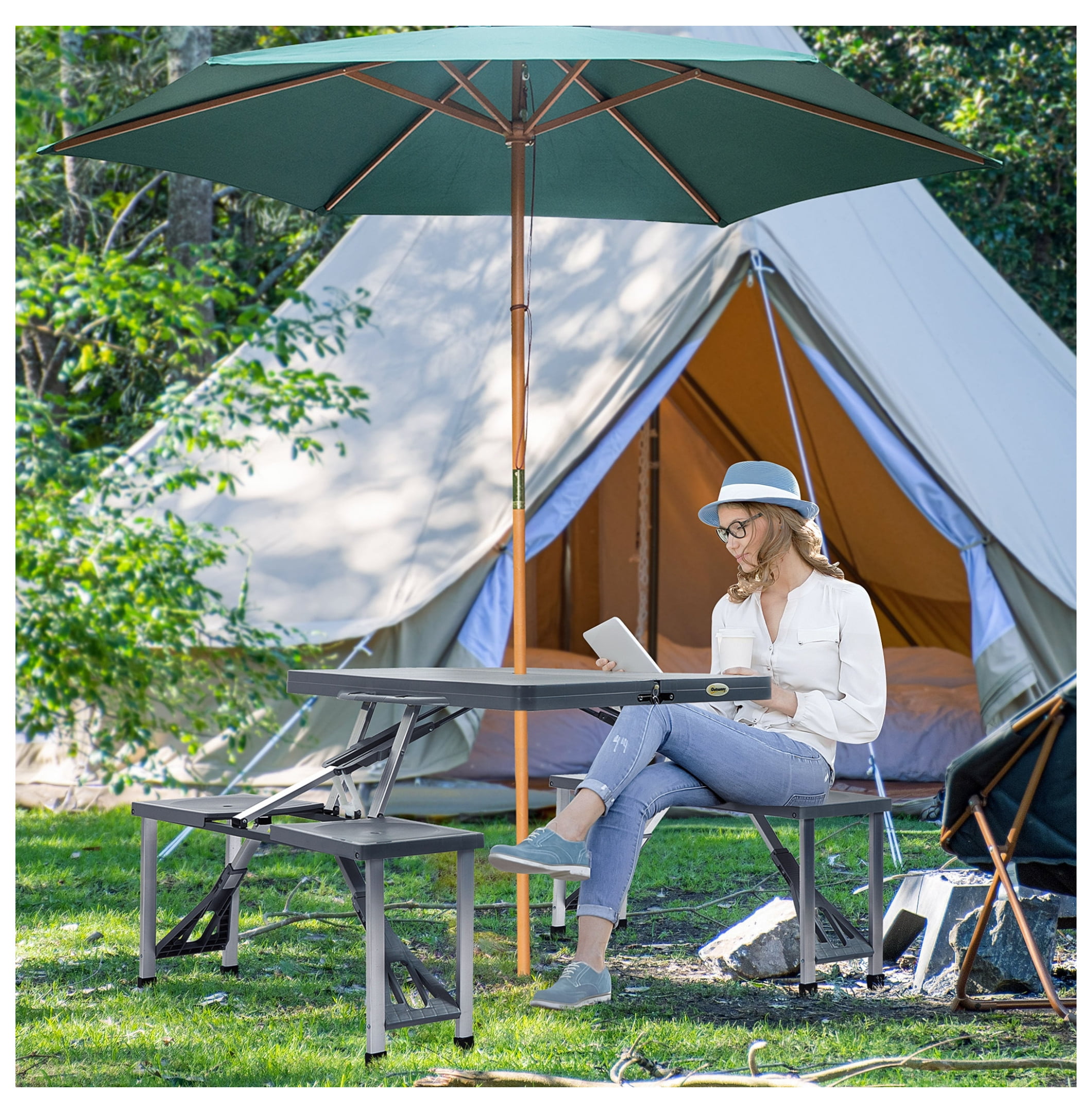 ‎Studyli Lightweight Folding Table with Carry Handle - Walmart.com