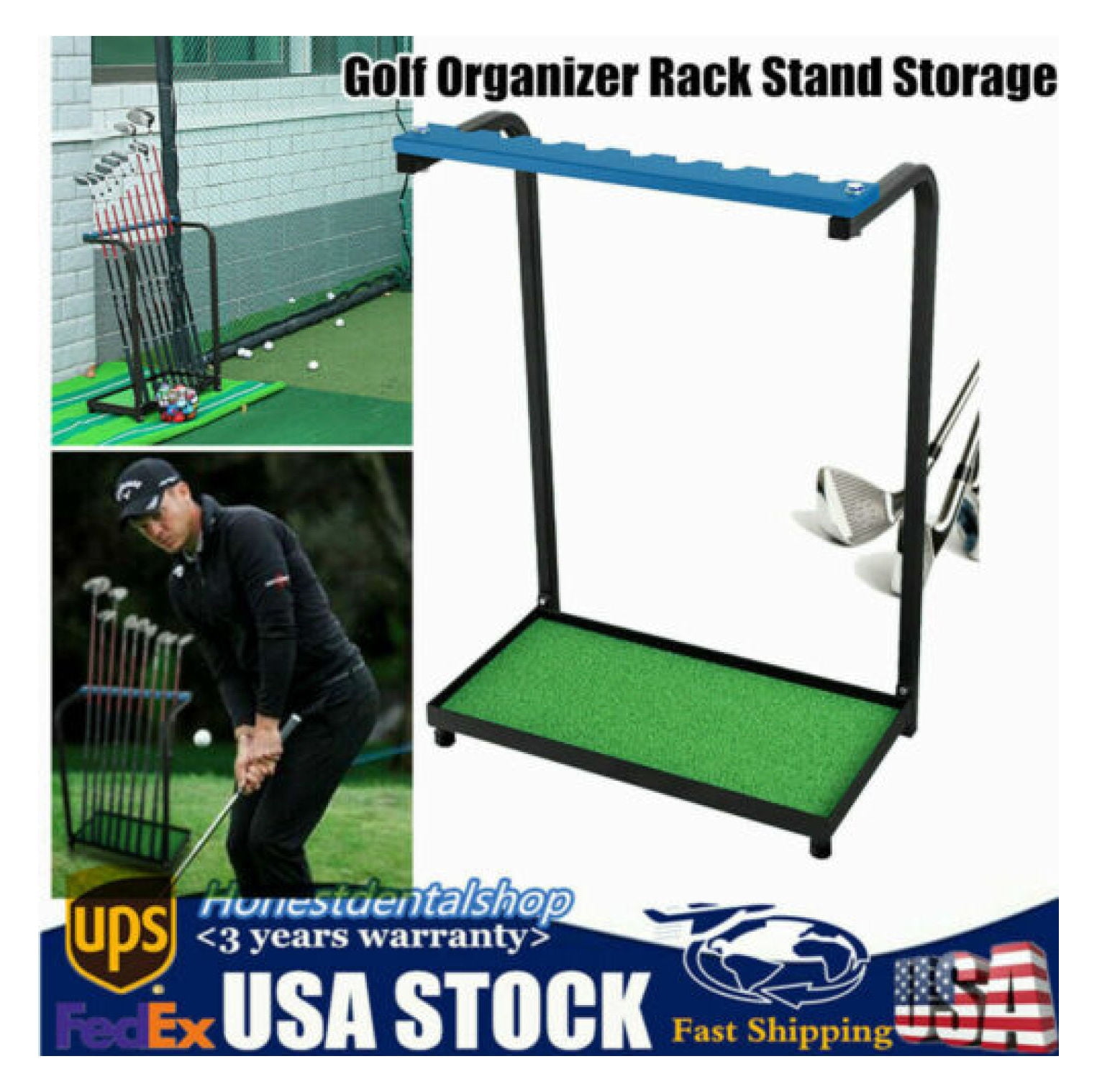 ‎Studyli New Golf Club Display Rack Organizer Floor Stand Holder Golf ...