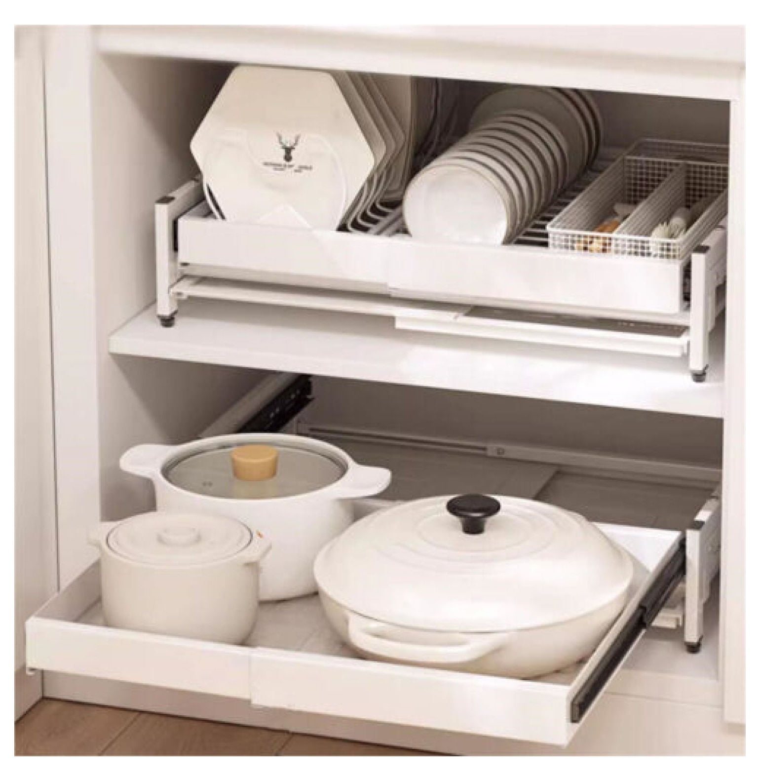 ‎Studyli Pull Out Cabinet Organizer Expandable Drawer Organizer Easy ...