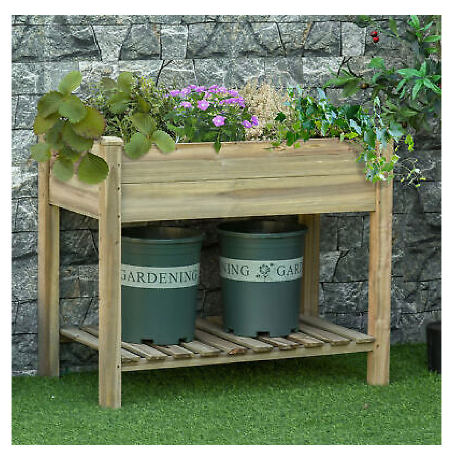 ‎Studyli Raised Garden Bed Elevated Wooden Planter Box with Legs and ...
