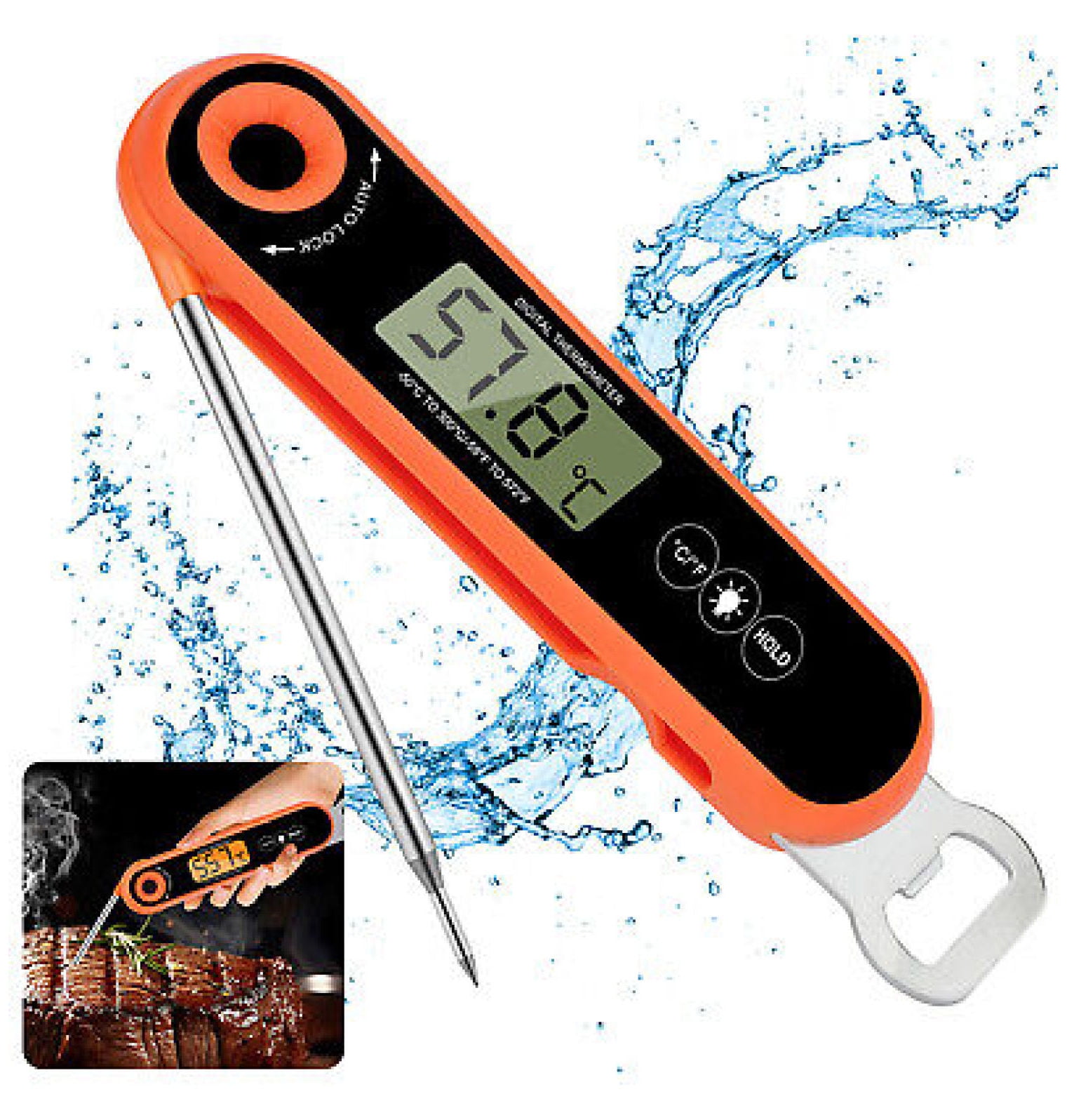 ‎Studyli Read Digital Meat Thermometer Cooking BBQ Grill Food ...