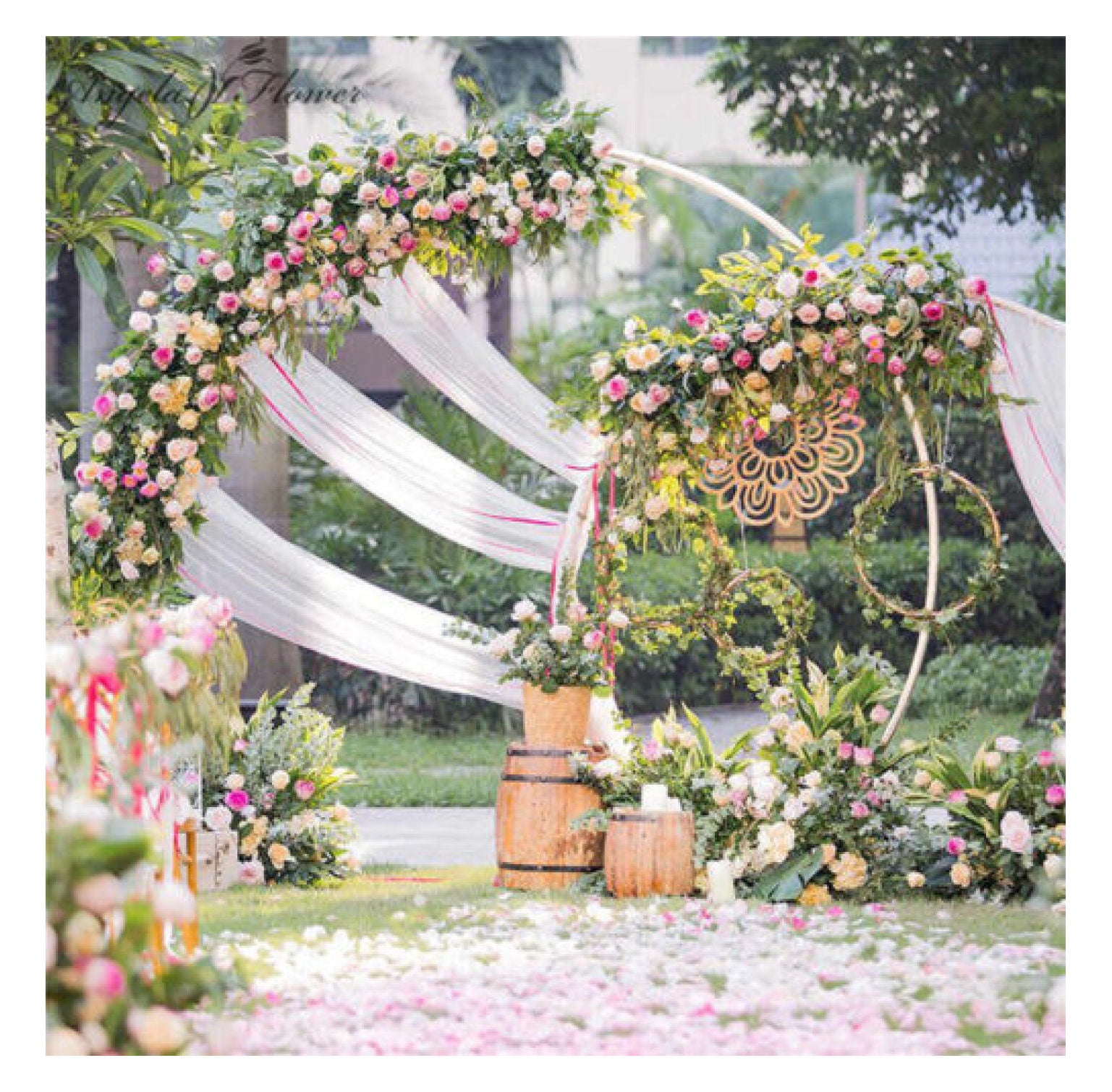 ‎Studyli Ultra Large Round Metal Backdrop Stand Wedding Archway Garden ...
