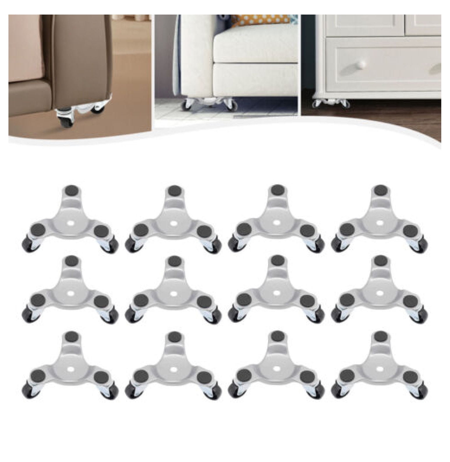 ‎Studyli Universal Wheel 12pcs Moving Dolly Set 3 Wheel Tri Dolly ...