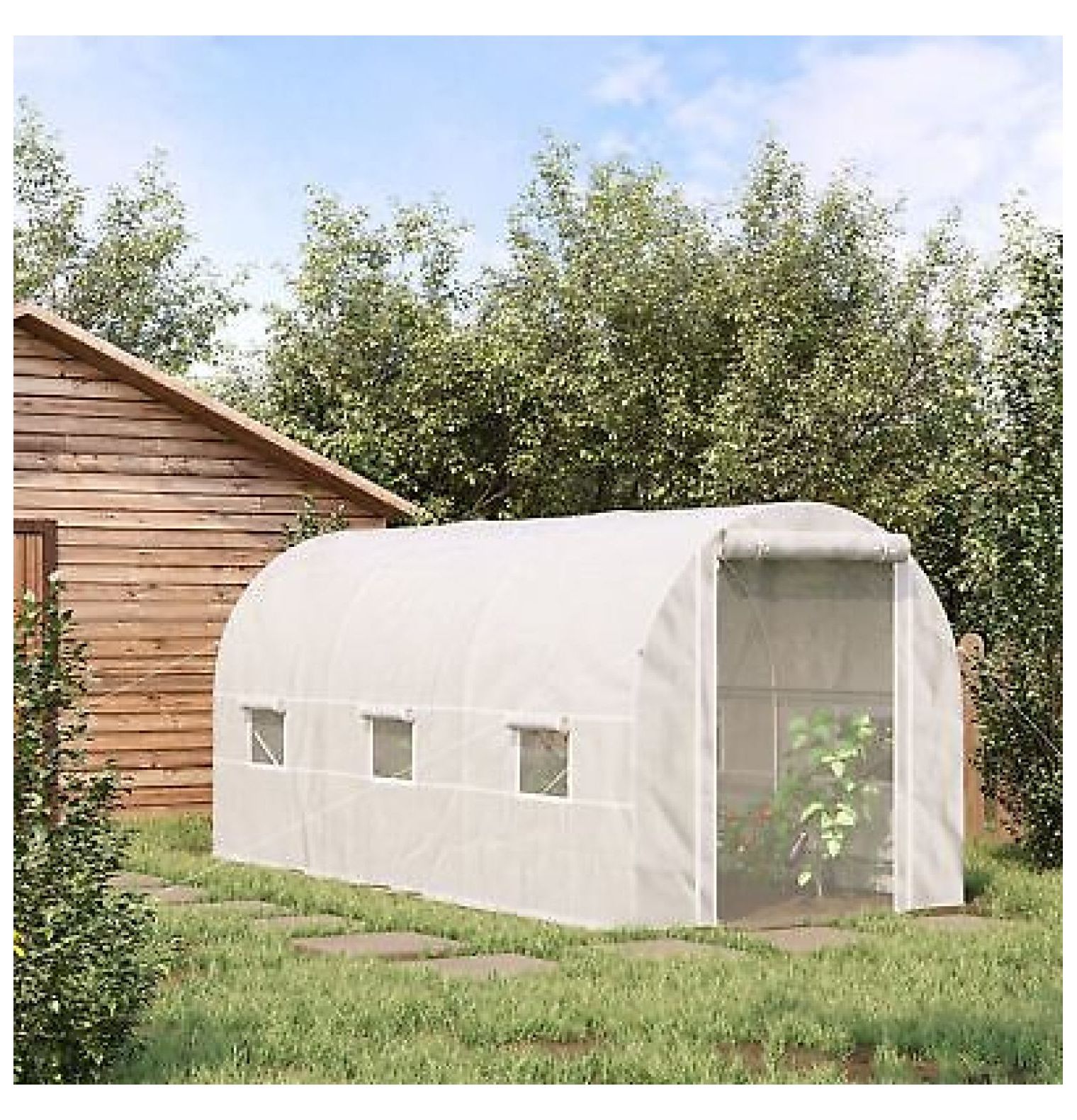 ‎Studyli Walk-in Tunnel-‎Studyli Green House w/ Roll-Up Front Entrance ...