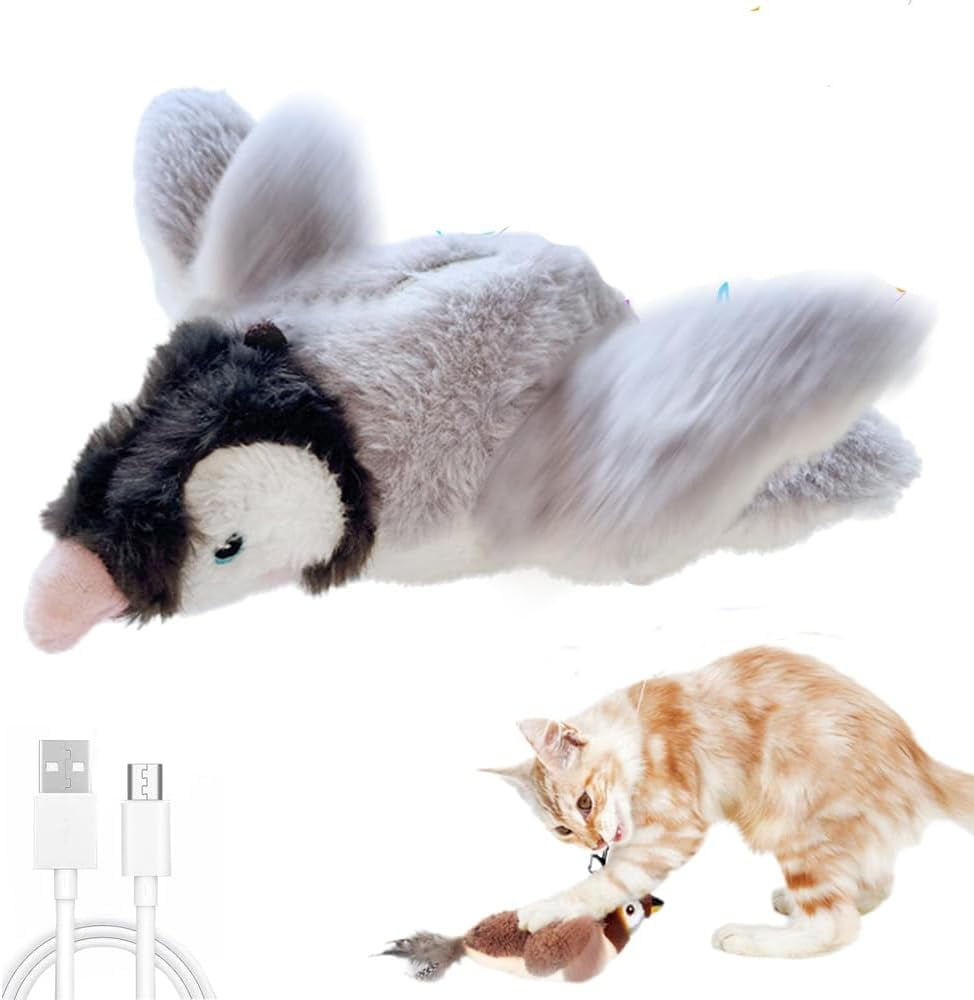 ‎Studyli-zy Interactive Chirping Bird Cat Toy, Flying Bird Cat Toy ...