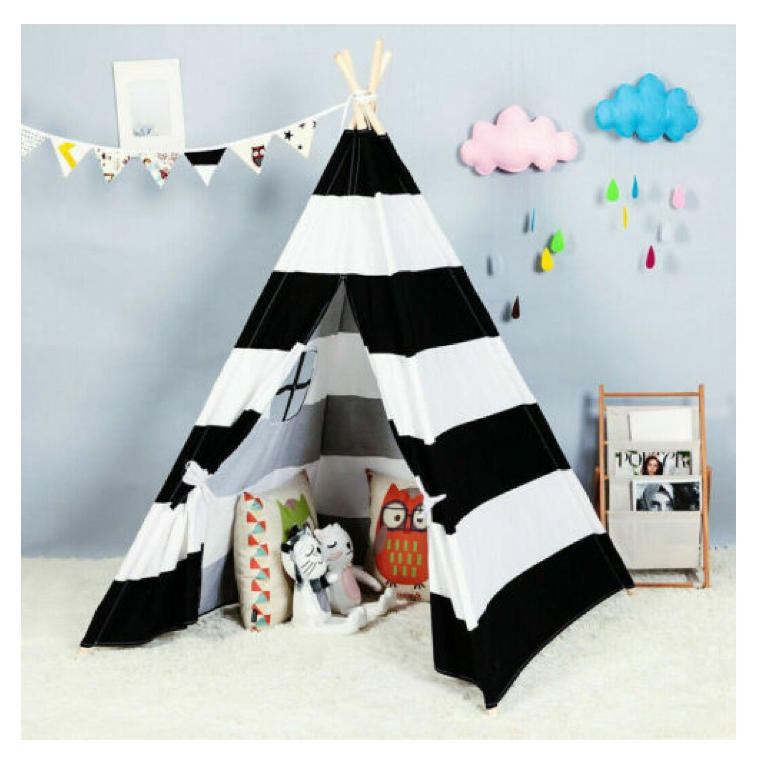 ‎Studyli1.6m Tall Children Teepee Play Tent Kids Wigwam Tipi Playhouse ...