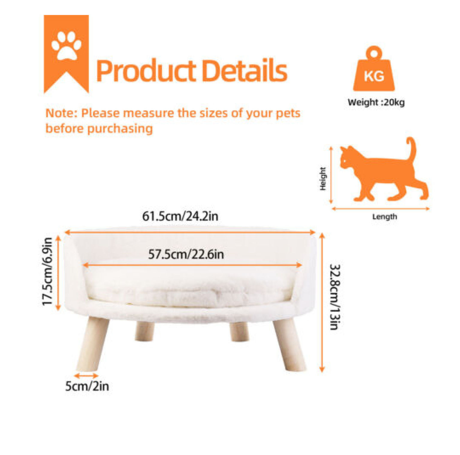 ‎StudyliCat Puppy Pet Sofa Indoor Dog Chair Bed Cushion Couch Lounger ...