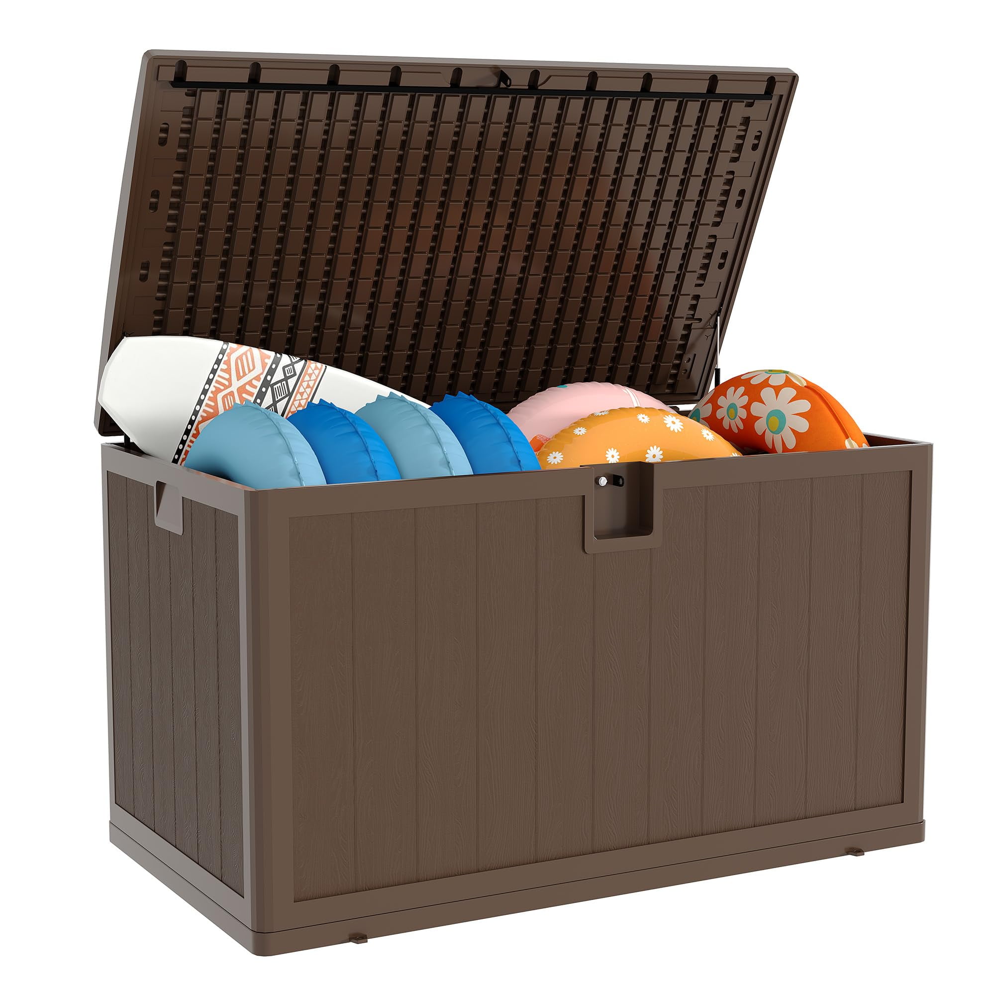 Studyset 130 Gallon Outdoor Storage Box Waterproof Deck Box,Lockable ...