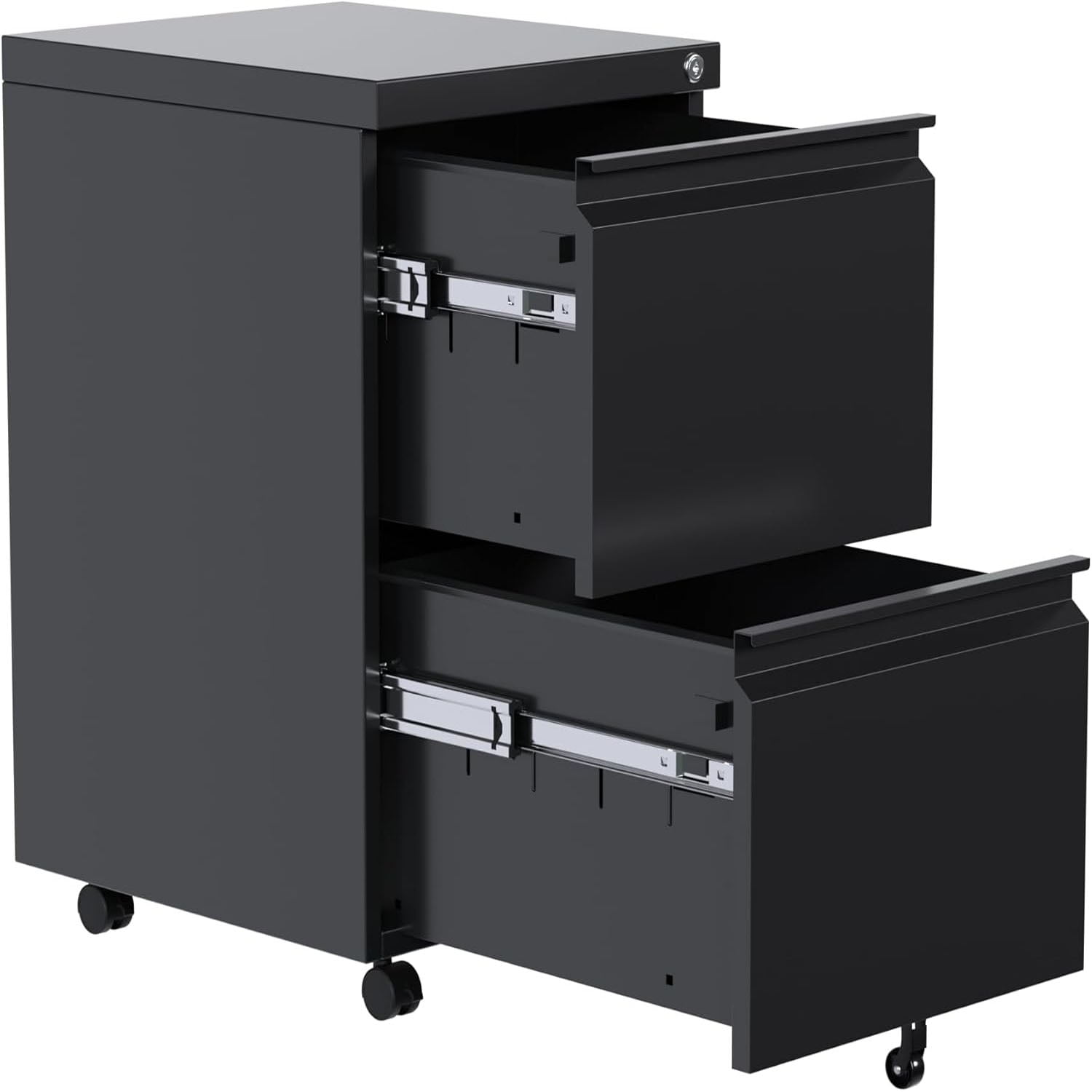Studyset 2-Drawer File Cabinet On Wheels, Under Desk Metal Rolling ...