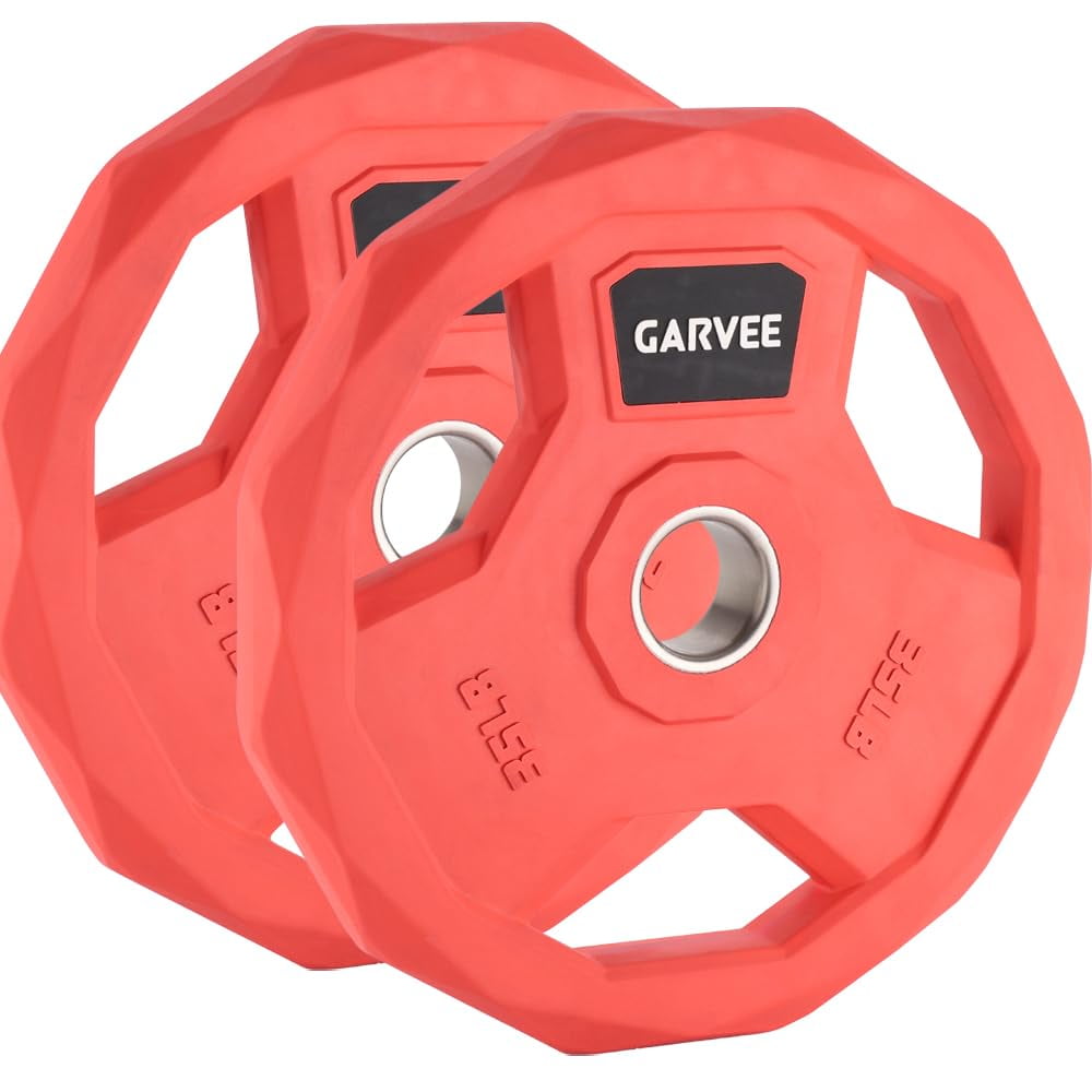 Studyset 2-In-1 Cast Iron Rubber Coated Color-Coded Weight Plates–2.5LB ...