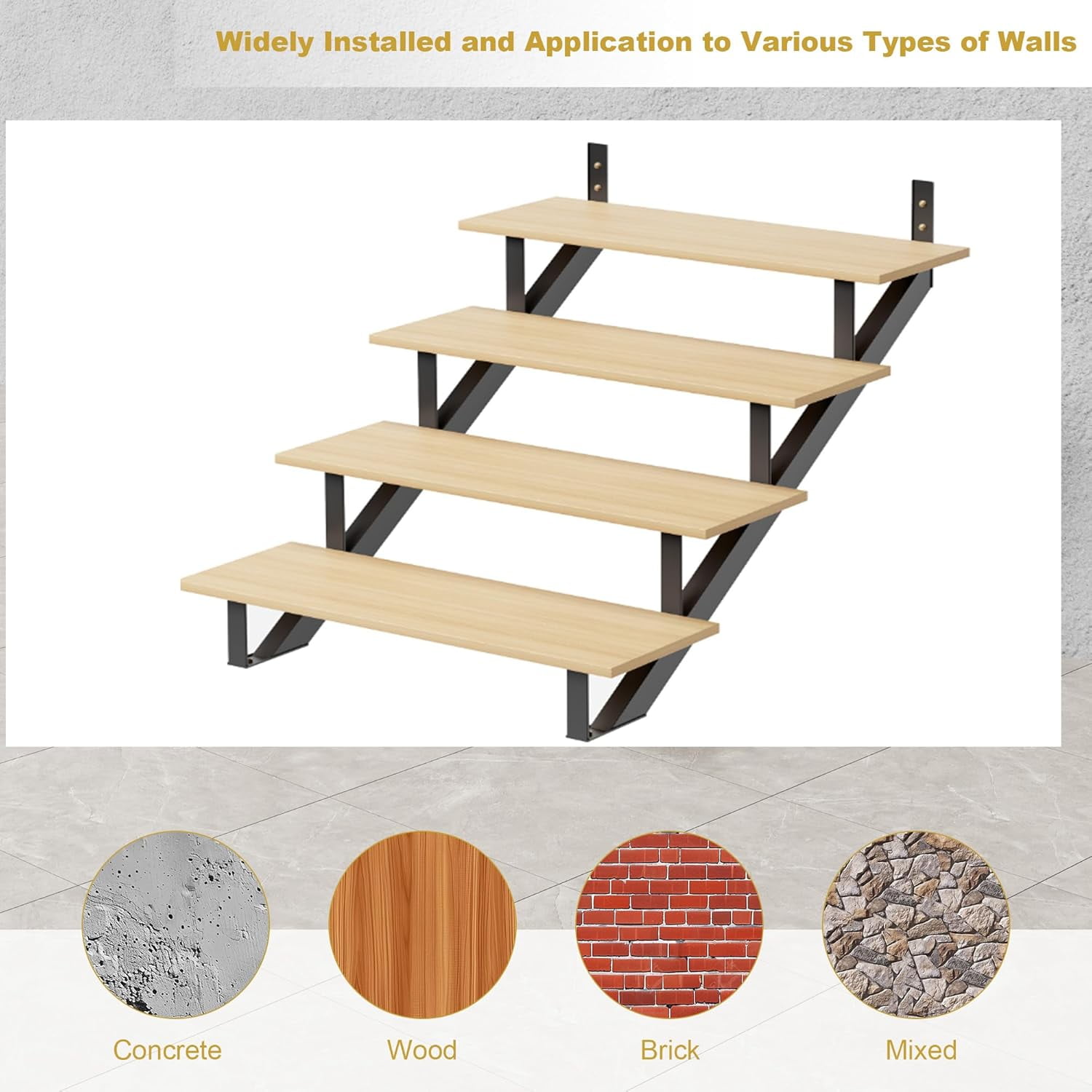 Studyset 2 Pack Steel Stair Riser,1 Step Stair Stringer for Deck Height ...