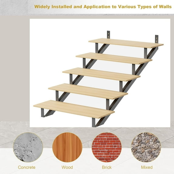 Studyset 2 Pack Steel Stair Riser,1 Step Stair Stringer for Deck Height ...