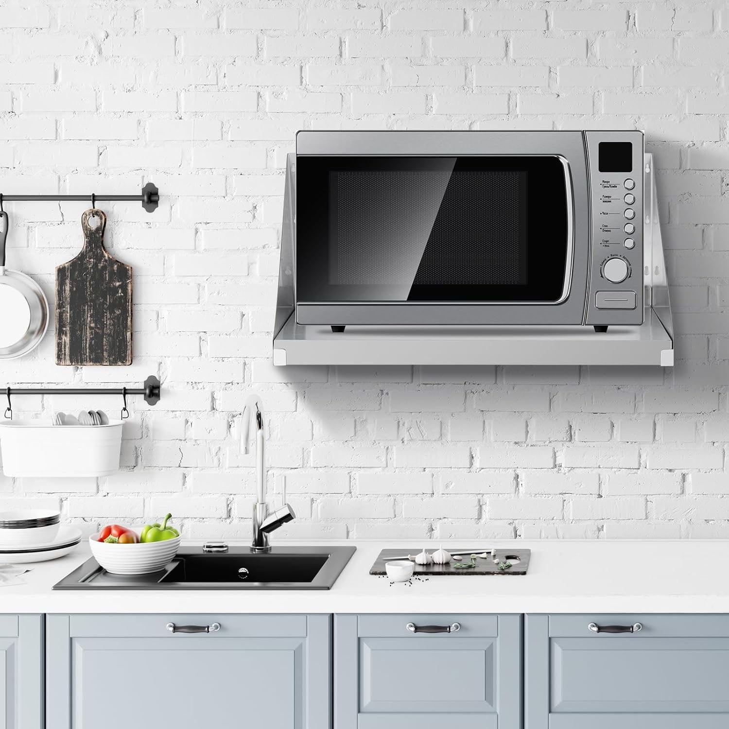 Studyset 24" Commercial Heavy Duty Metal Appliance Wall Mount Floating ...