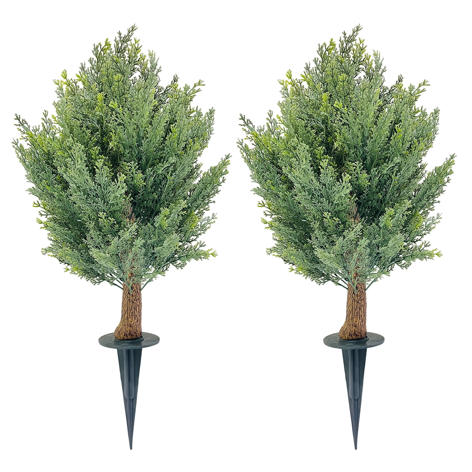 Studyset 30" Artificial Cypress Topiary Ball Trees with Ground Spike ...