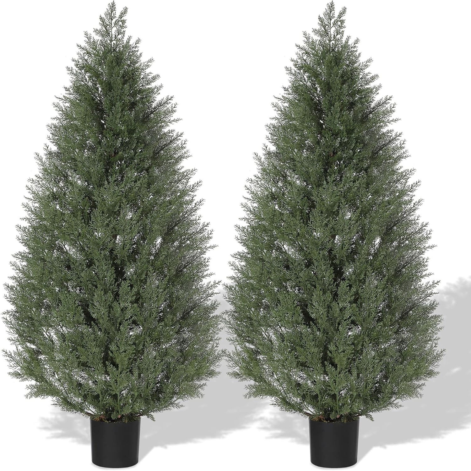 Studyset 4 Ft Artificial Topiary Trees for Outdoors, Outdoor Artificial ...