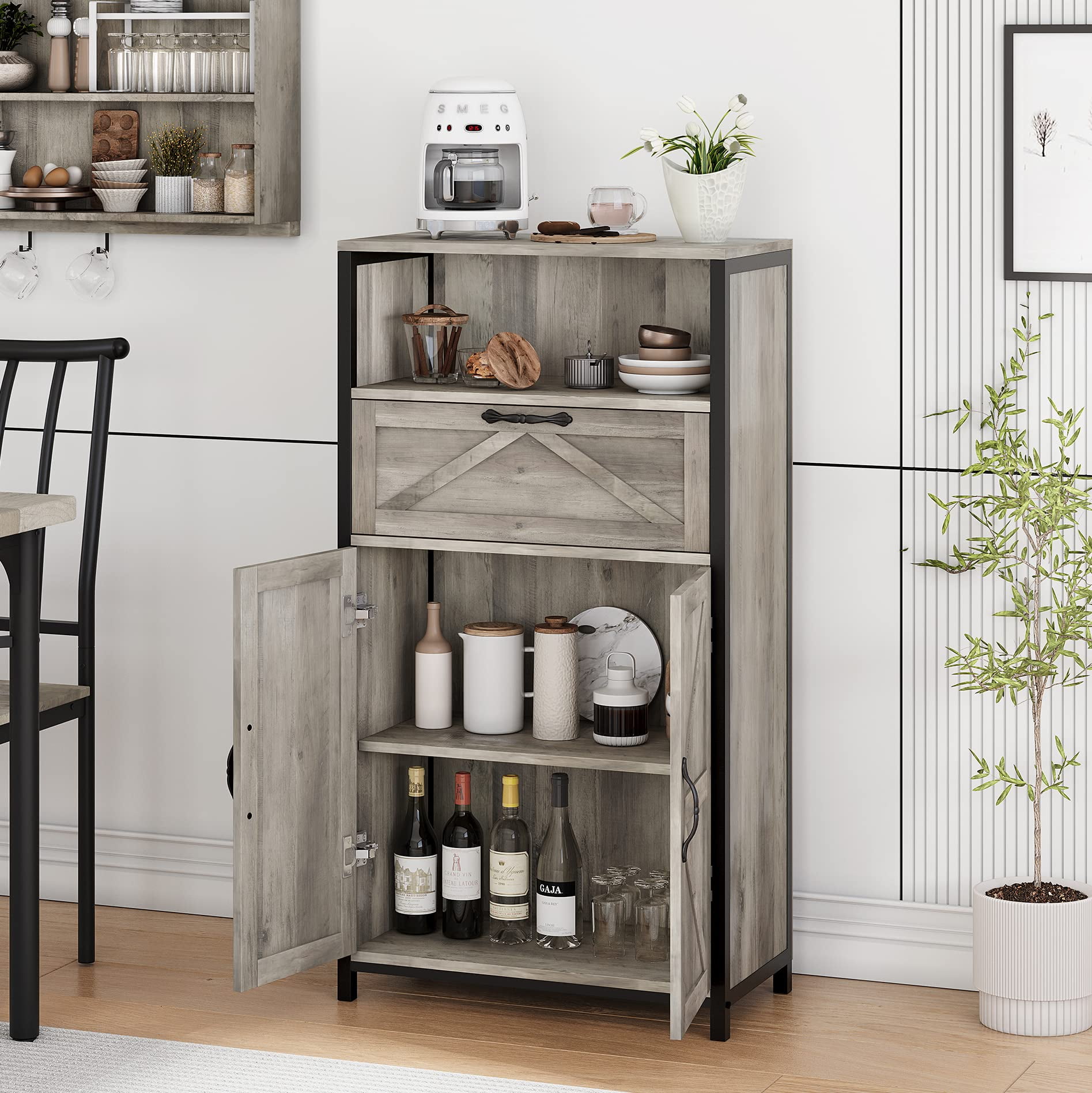 Studyset 43''H Buffet Cabinet with Storage/ Drawer Kitchen Sideboard ...
