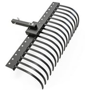 Dextrus 48" Tractor Rake with 2" Receiver 17 Tines for Lawn Tractors ...