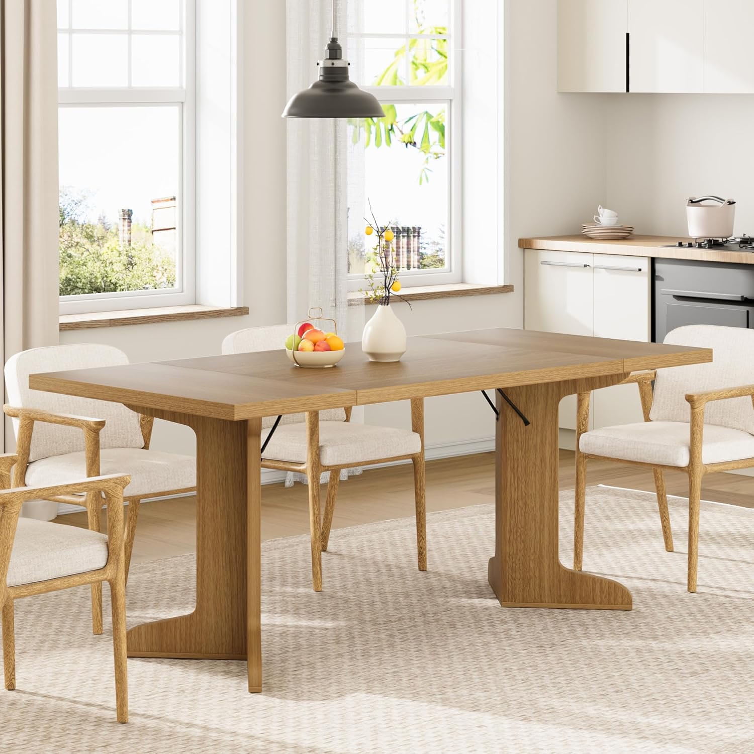 Studyset 71" Large Dining Table for 6 to 8 People, Rectangle Dining ...