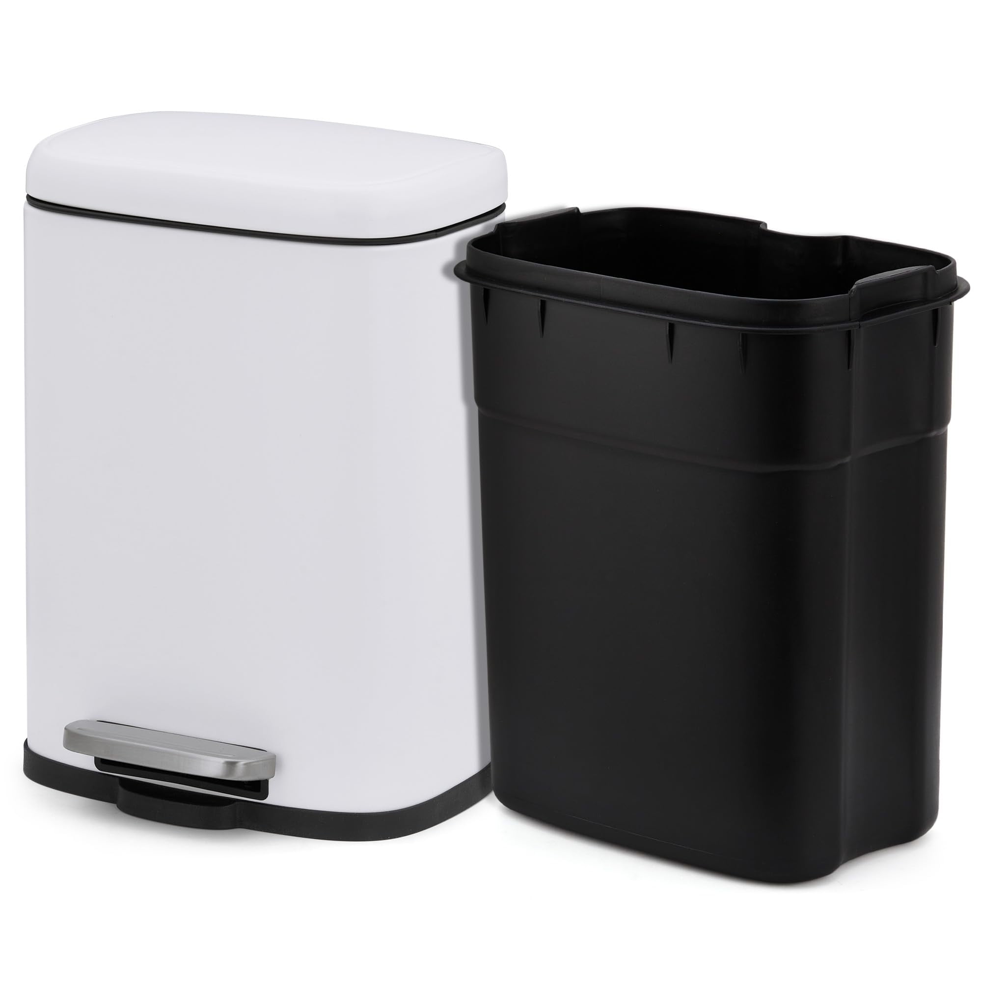 Studyset Bathroom Trash Can with Lid,Stainless Steel Kitchen Trash Can ...