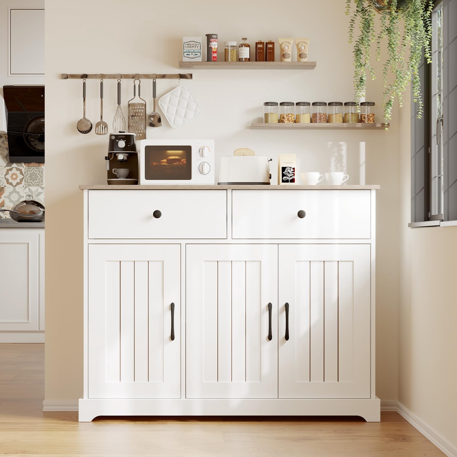 Studyset Buffet Sideboard Cabinet with Storages,42" Large Modern Buffet ...