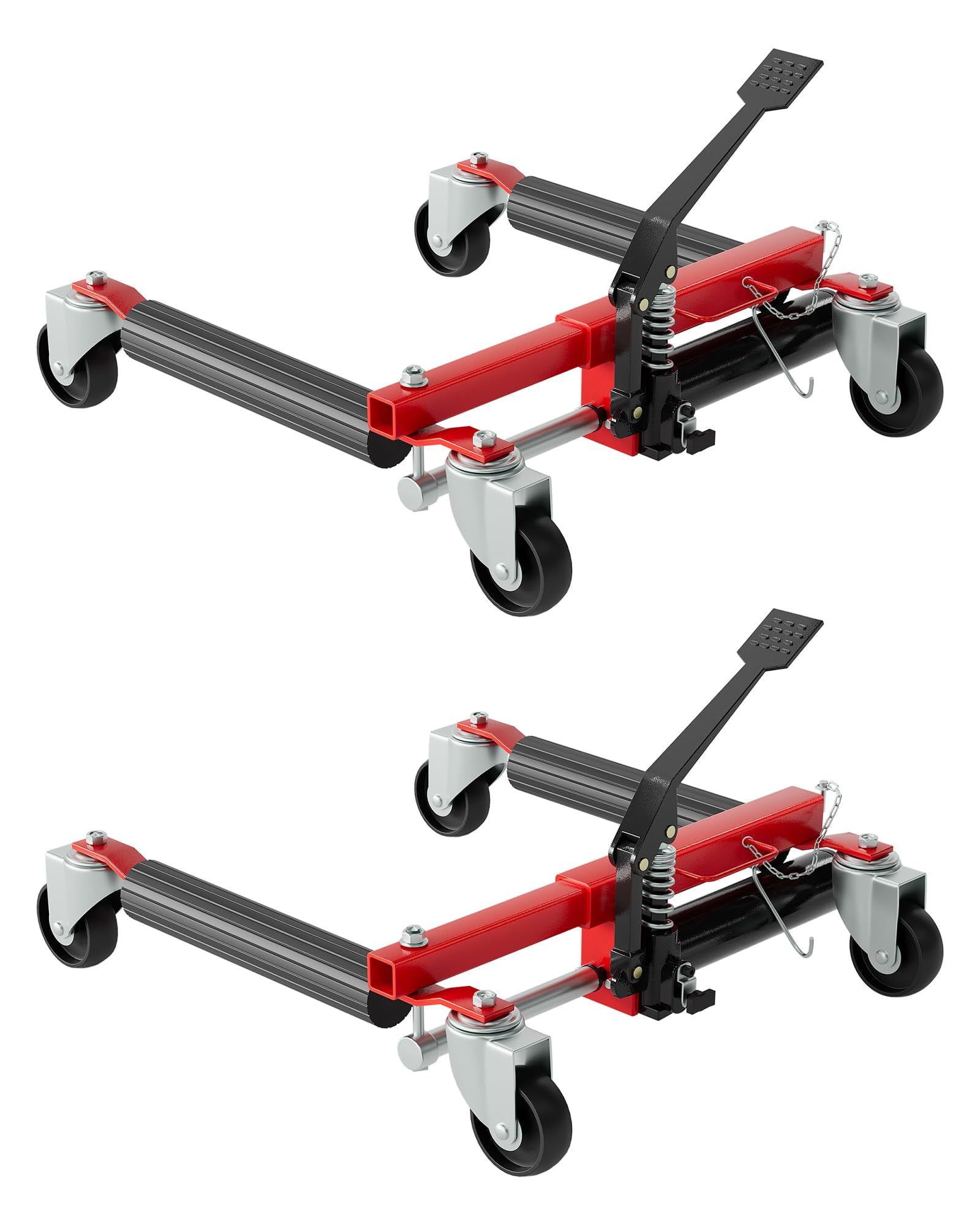 Studyset Car Dolly Set of 2,3000lbs Capacity Hydraulic Car Wheel Dolly ...