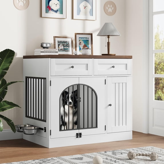 Studyset Dog Kennel Furniture 37.5 Inch Dog Crate Furniture, Dog Kennel ...