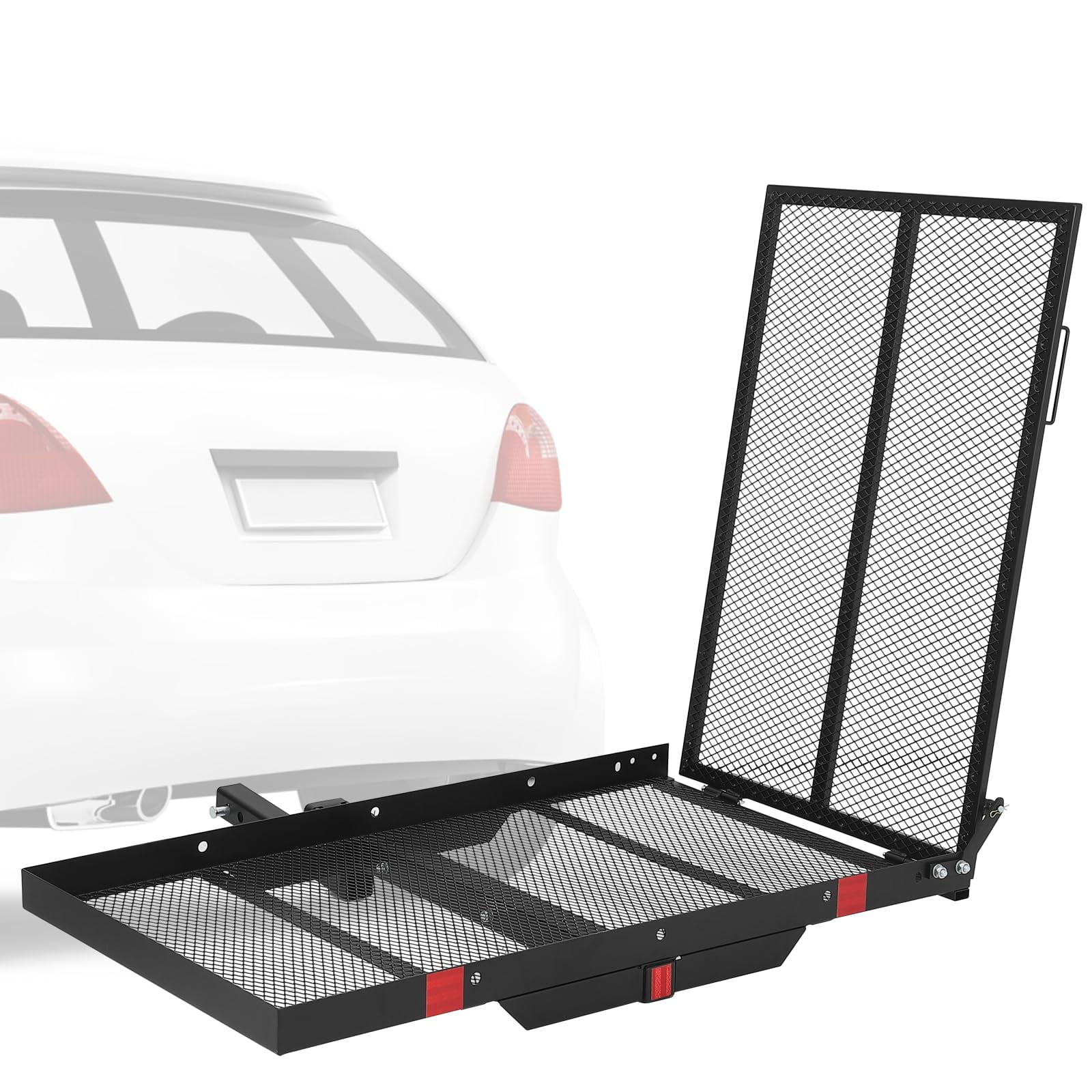 Studyset Premium Heavy Duty 500 LBs Foldable Hitch Cargo Carrier, Rust ...