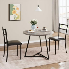 Round Tables with Two Chairs for Home Dining and Small Spaces