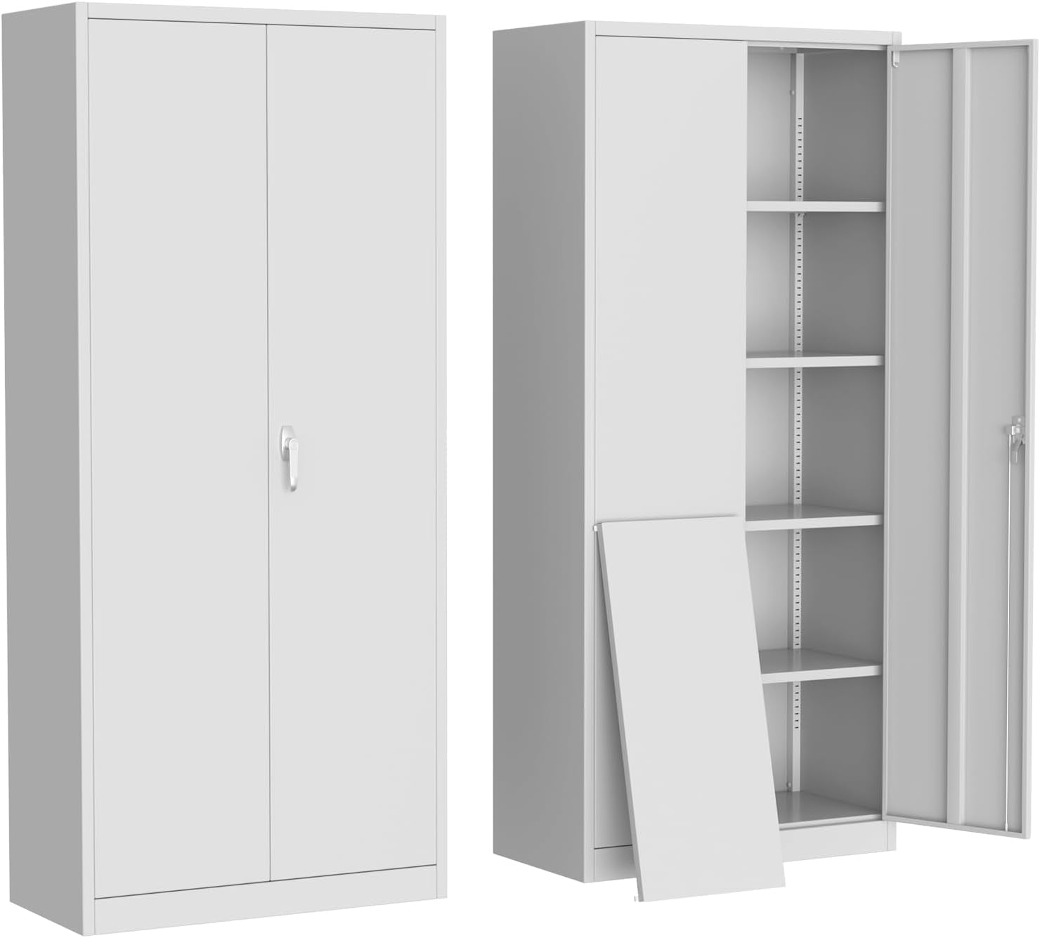 Studyset Storage Metal Cabinet with Lock,Steel Locker 71" with Doors ...