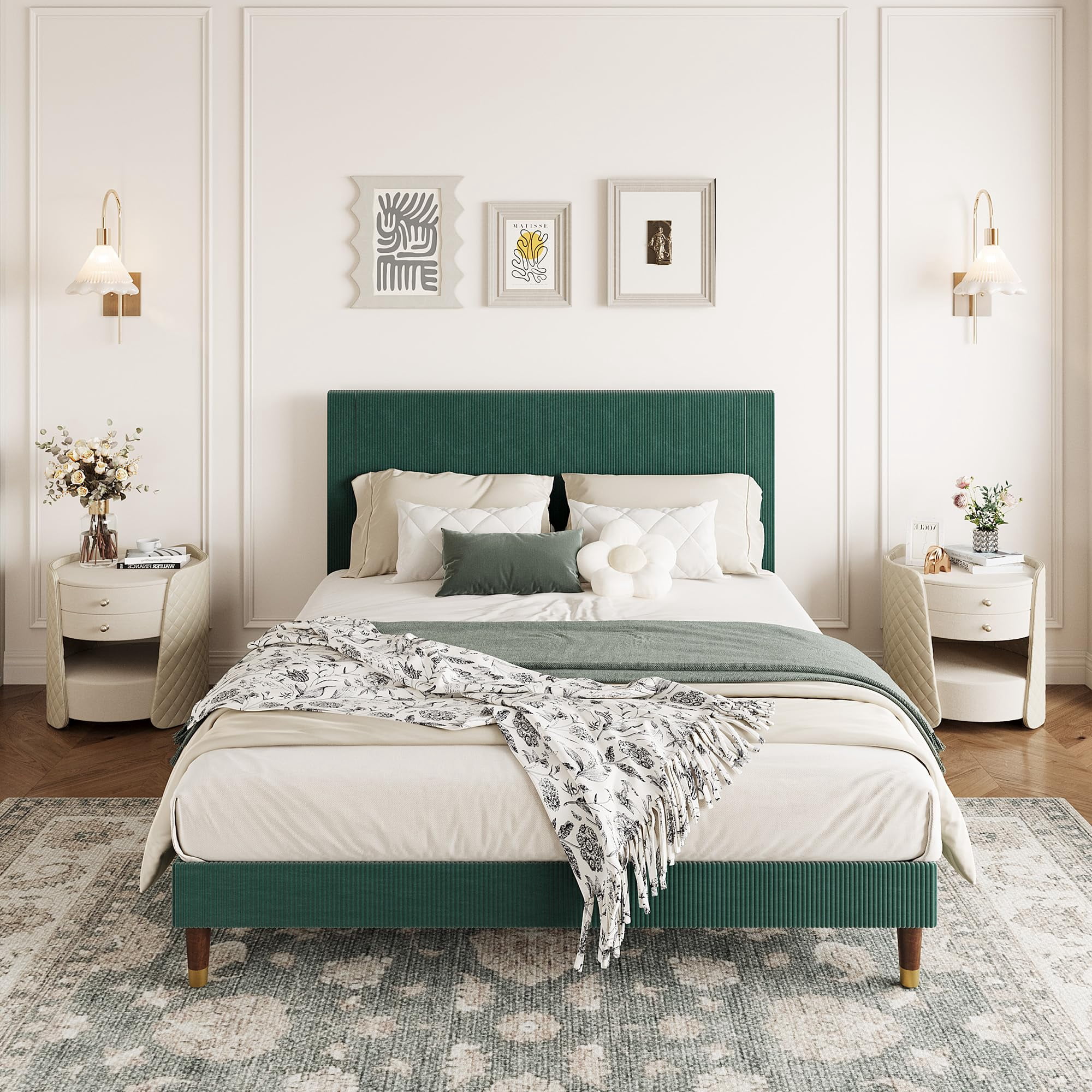 Studyset Twin Size Platform Bed Frame,Modern Twin Bed Frame with ...