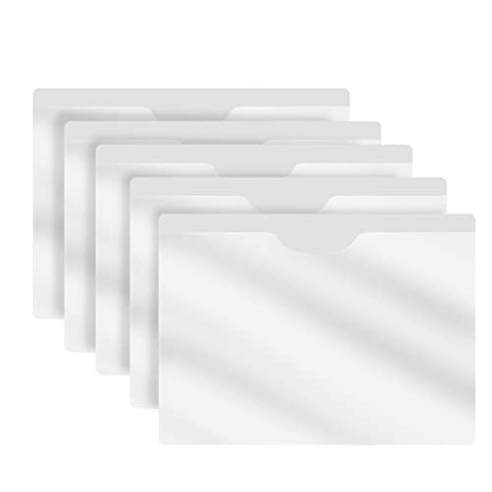 Stuff- 50 Pack, Vinyl Plastic Pocket File Folders Closed Sides, Letter ...