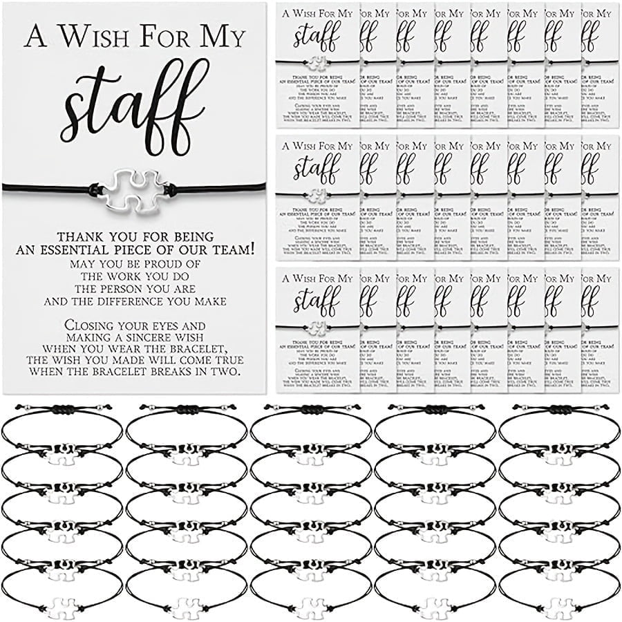 Stuff Appreciation Gifts Bulk Team Bracelets with Thank You Cards ...