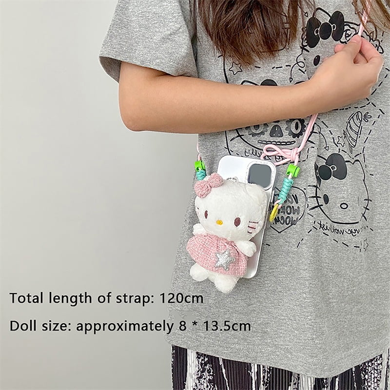 Stuff Cartoon Plush Mobile Phone Back Clip Cute Oblique Rope Doll Free ...