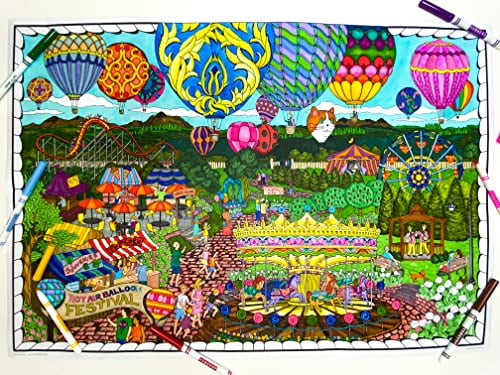 Stuff2Color Balloon Festival (5 Pack Bundle) Giant Coloring Poster ...