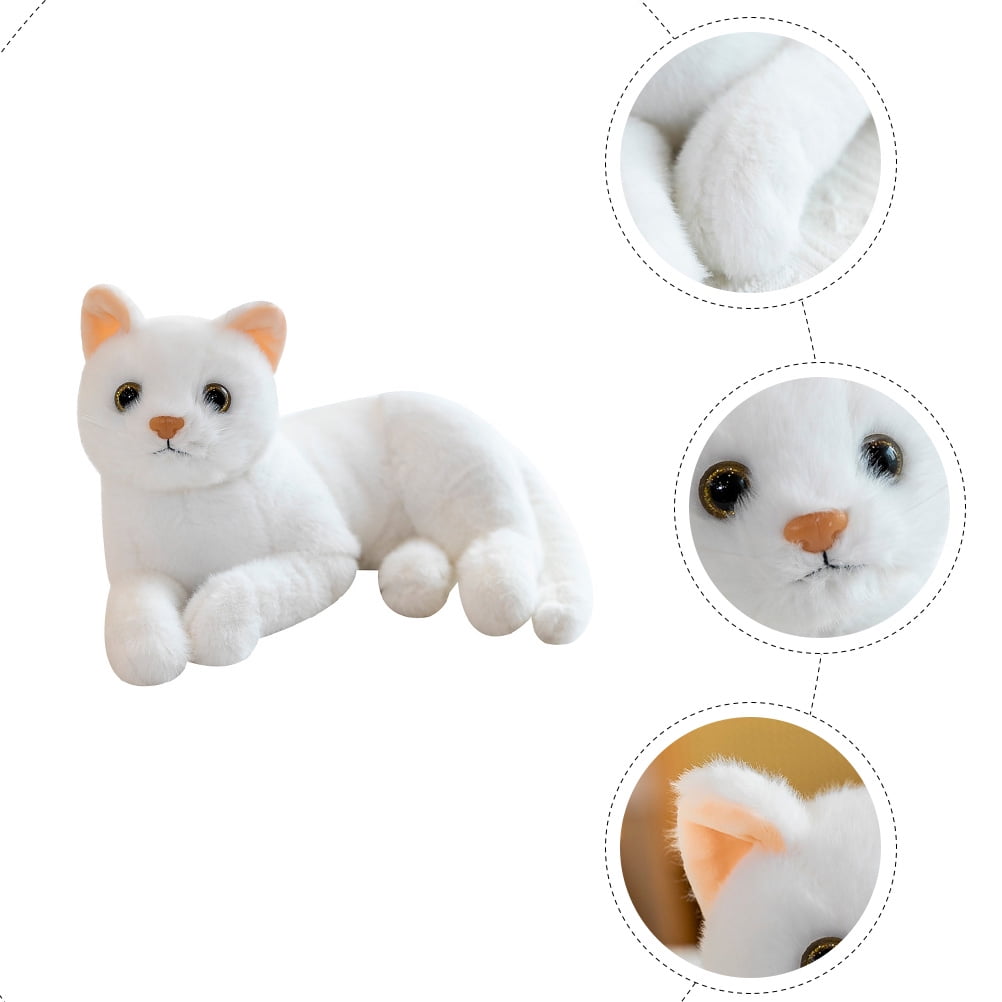 Plush Cat Simulation Animal Doll Stuffed Toy for Kids Home Play 2pcs ...