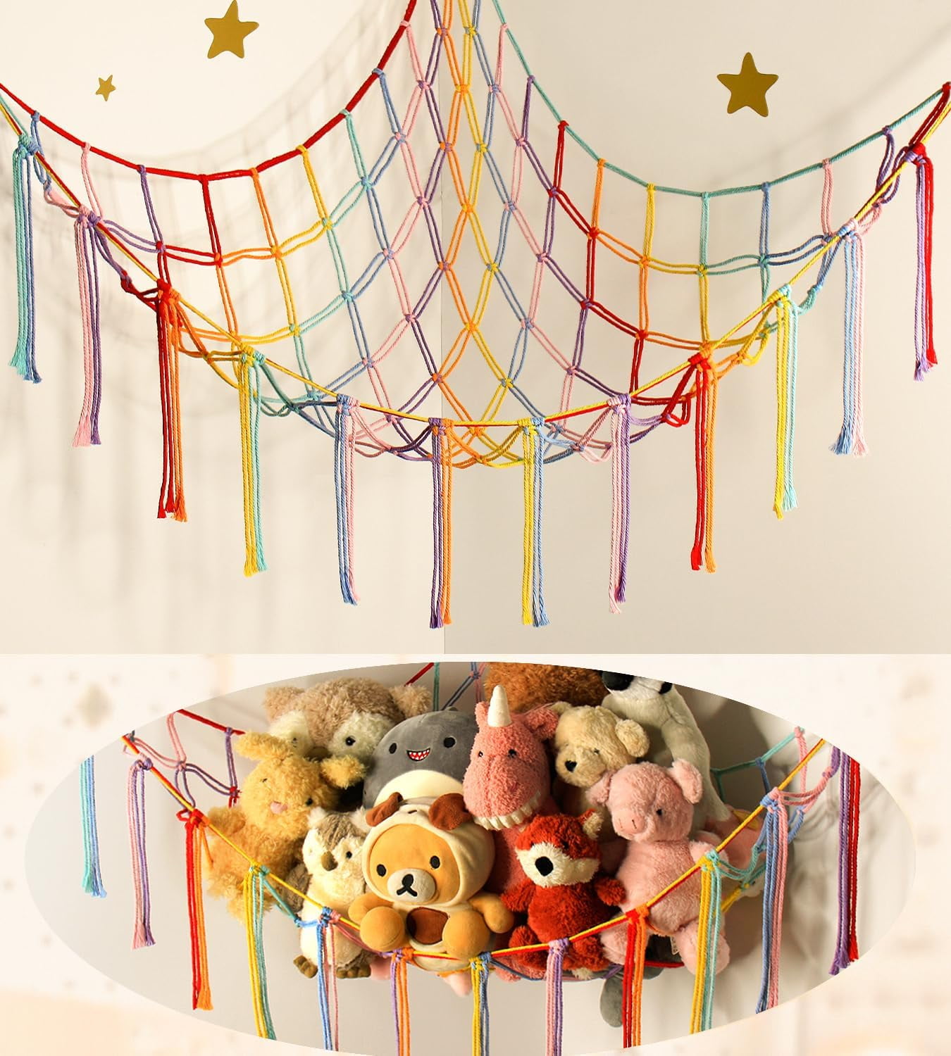 Stuffed Animal Hammock Corner Storage Net Cute Preppy Trendy Stuff ...