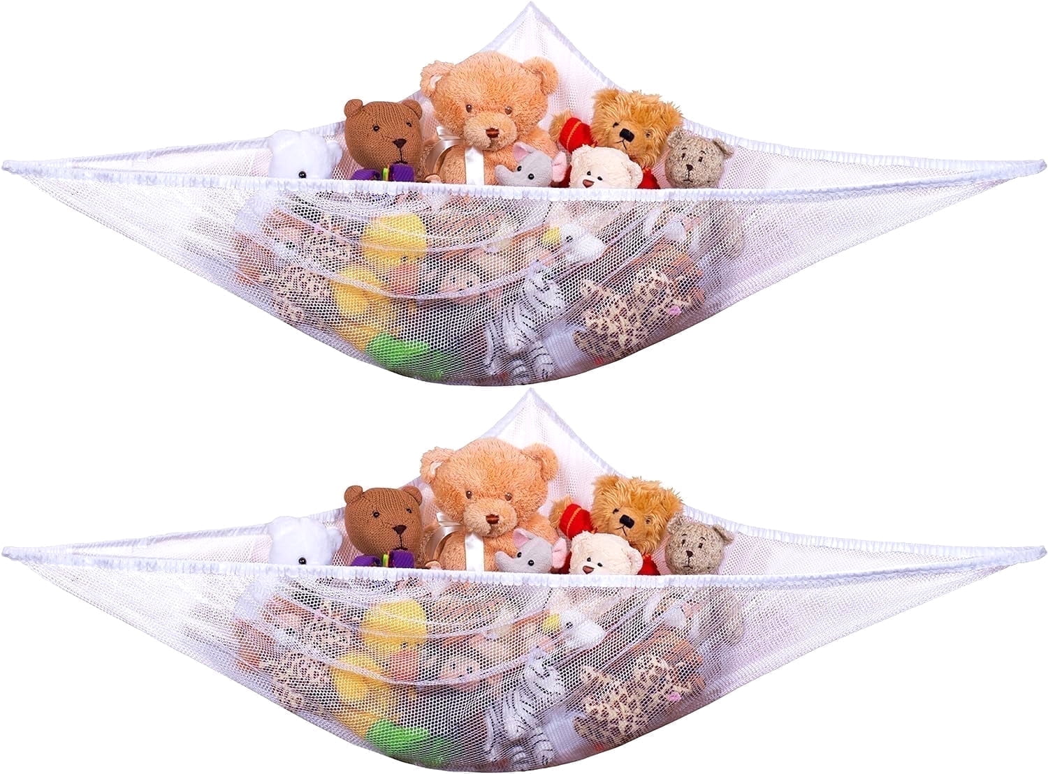 GoXteam Stuffed Animal Net Hammock Corner Large Toy Storage Organizer ...