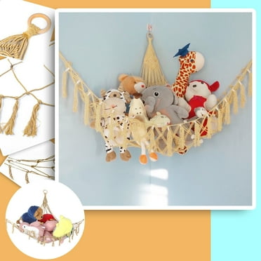 Large Plush Mesh Toy Hammock - Extra Strong Corner Organizer for Kids ...