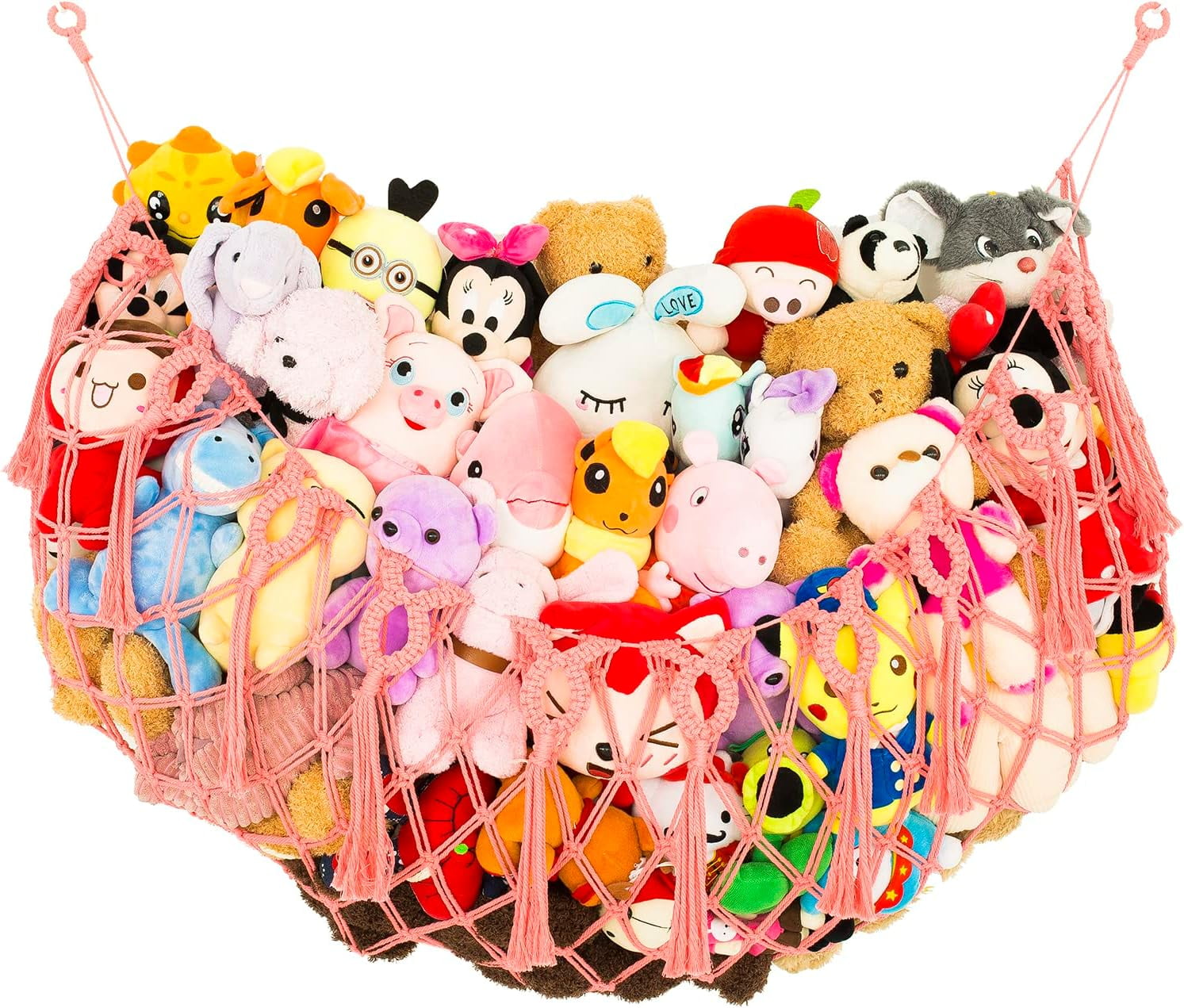 Stuffed Animal Net or Hammock for Flat Wall Mounted Handmade Macrame ...