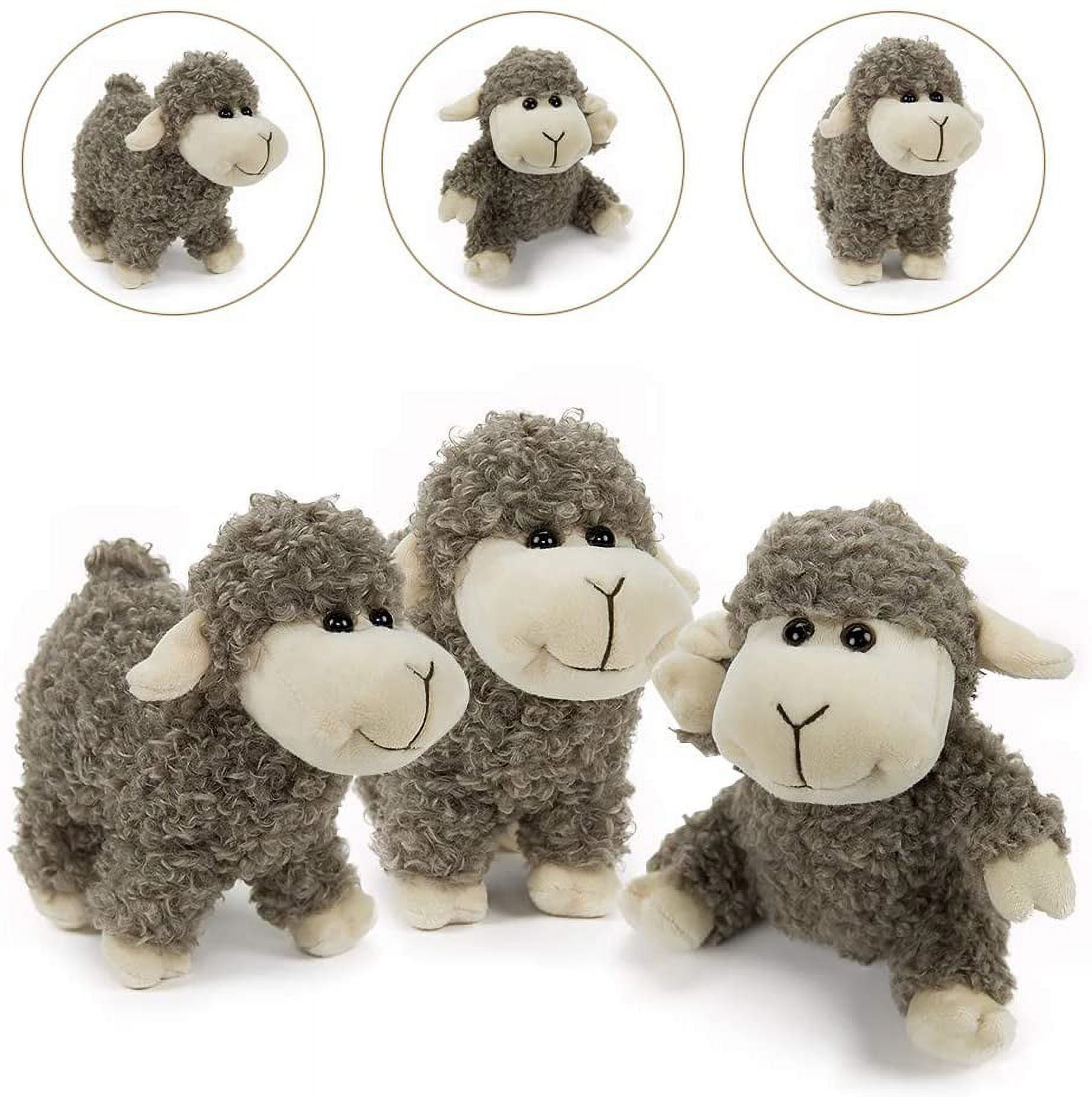 Stuffed Animal Sheep Lamb Plush Soft Toys Lovely 3Pcs, (Sitting ...